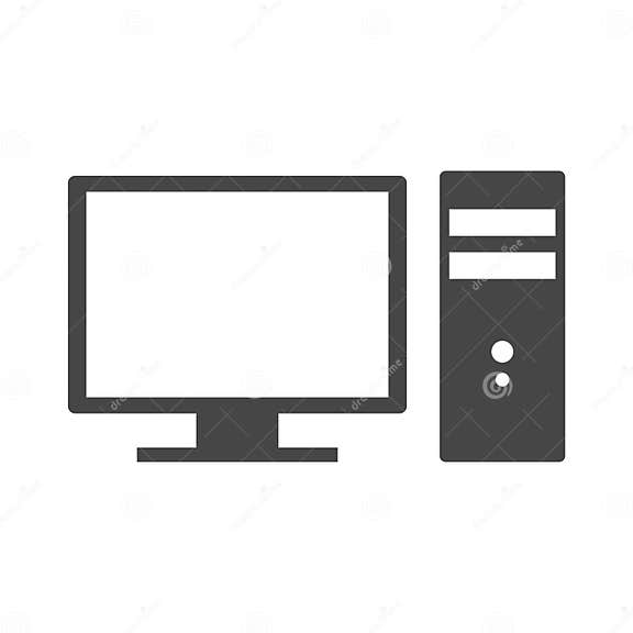 Simple Gray Computer icon stock illustration. Illustration of floppy ...
