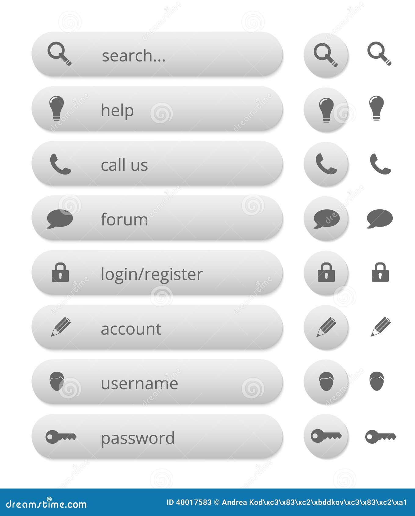 Gray Internet Icons, Part 1 Vector Illustration | CartoonDealer.com ...