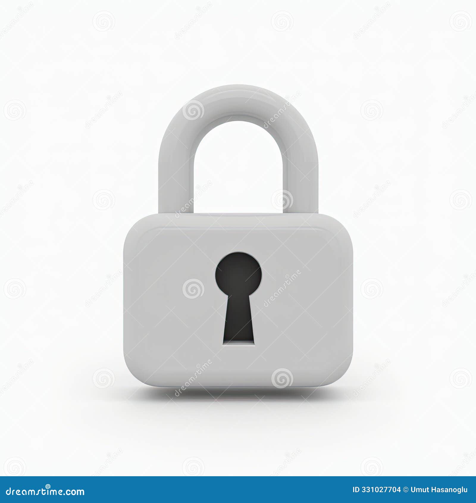 A Simple Gray Padlock Symbolizing Security and Protection on a Plain ...