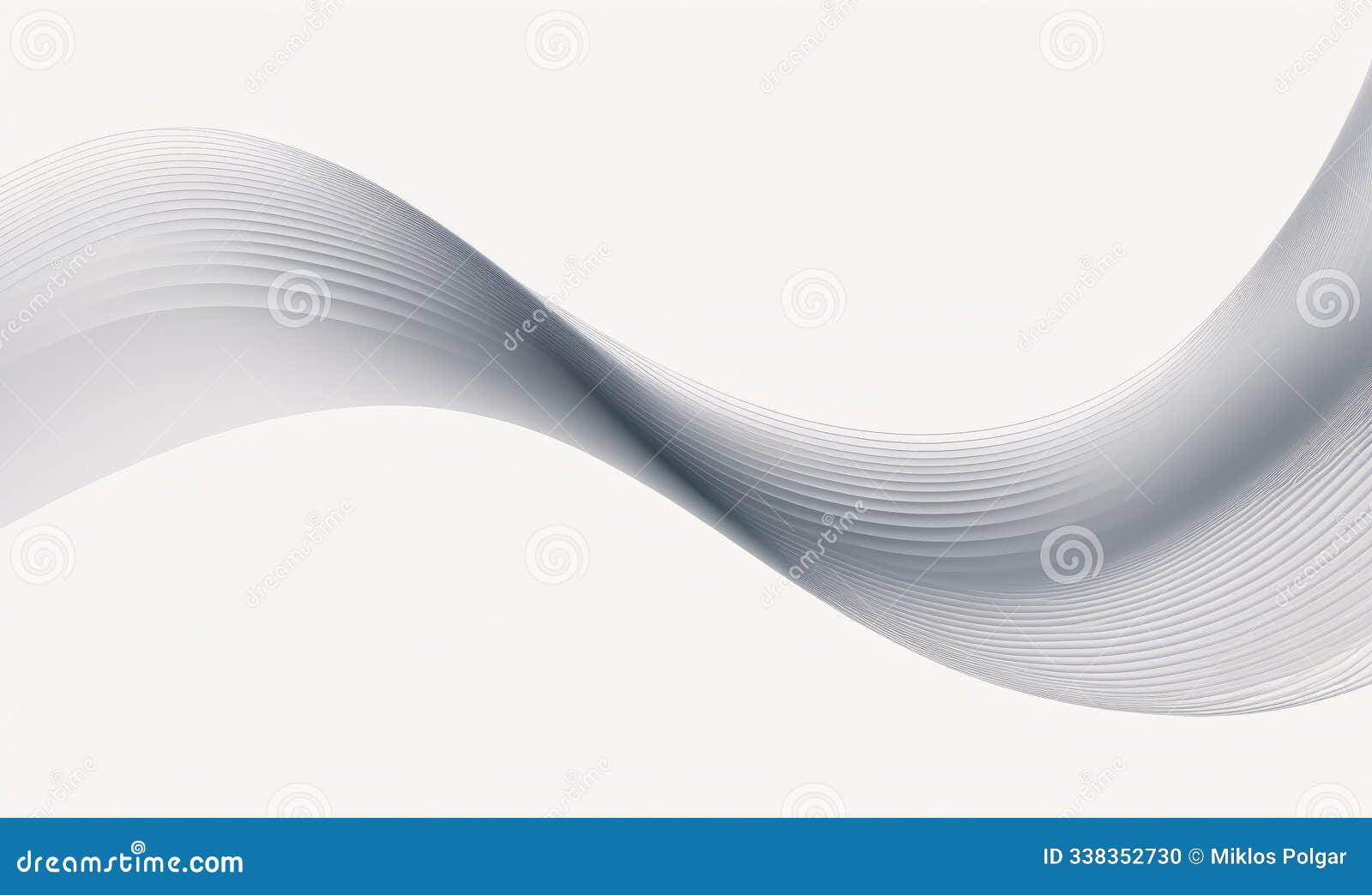 A Simple, Gray, Wavy Line Stretches Across a White Background Stock ...