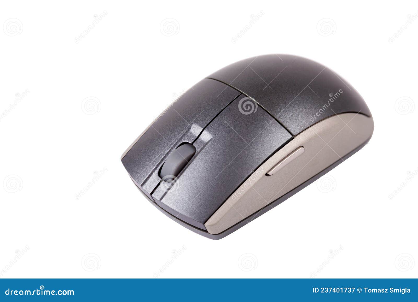 Simple Gray Wireless Computer Mouse, Plain Grey Desktop PC Mouse ...