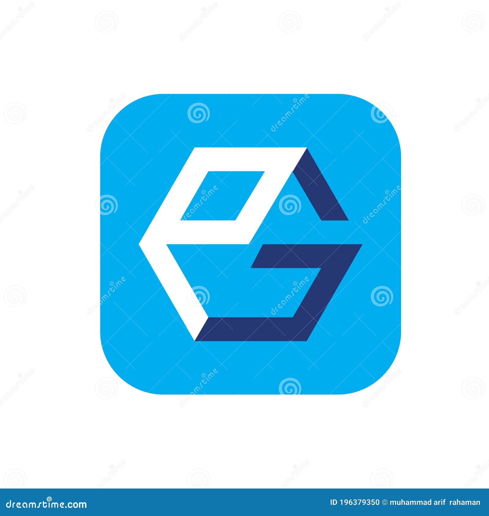 Simple Great Blue Initial PG Letter Logo Design Vector Graphic Concept ...