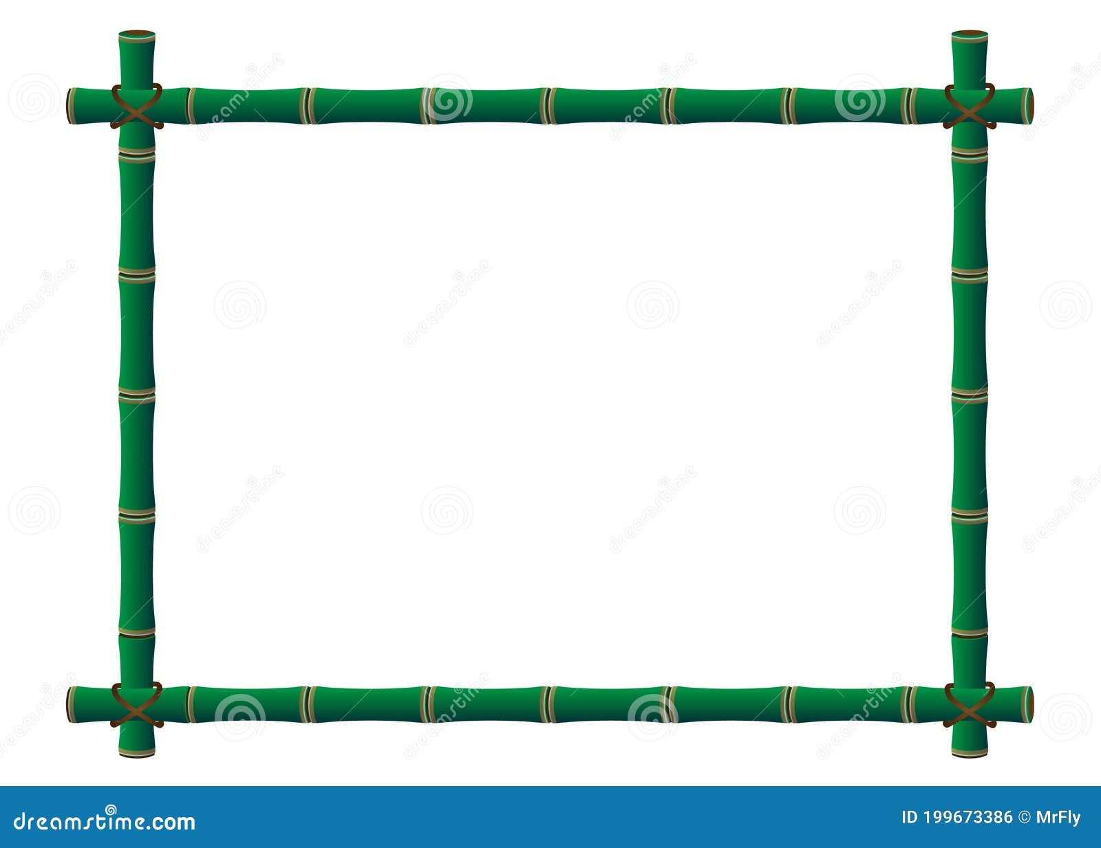 Simple Green Bamboo Frame, Vector Illustration Stock Vector ...