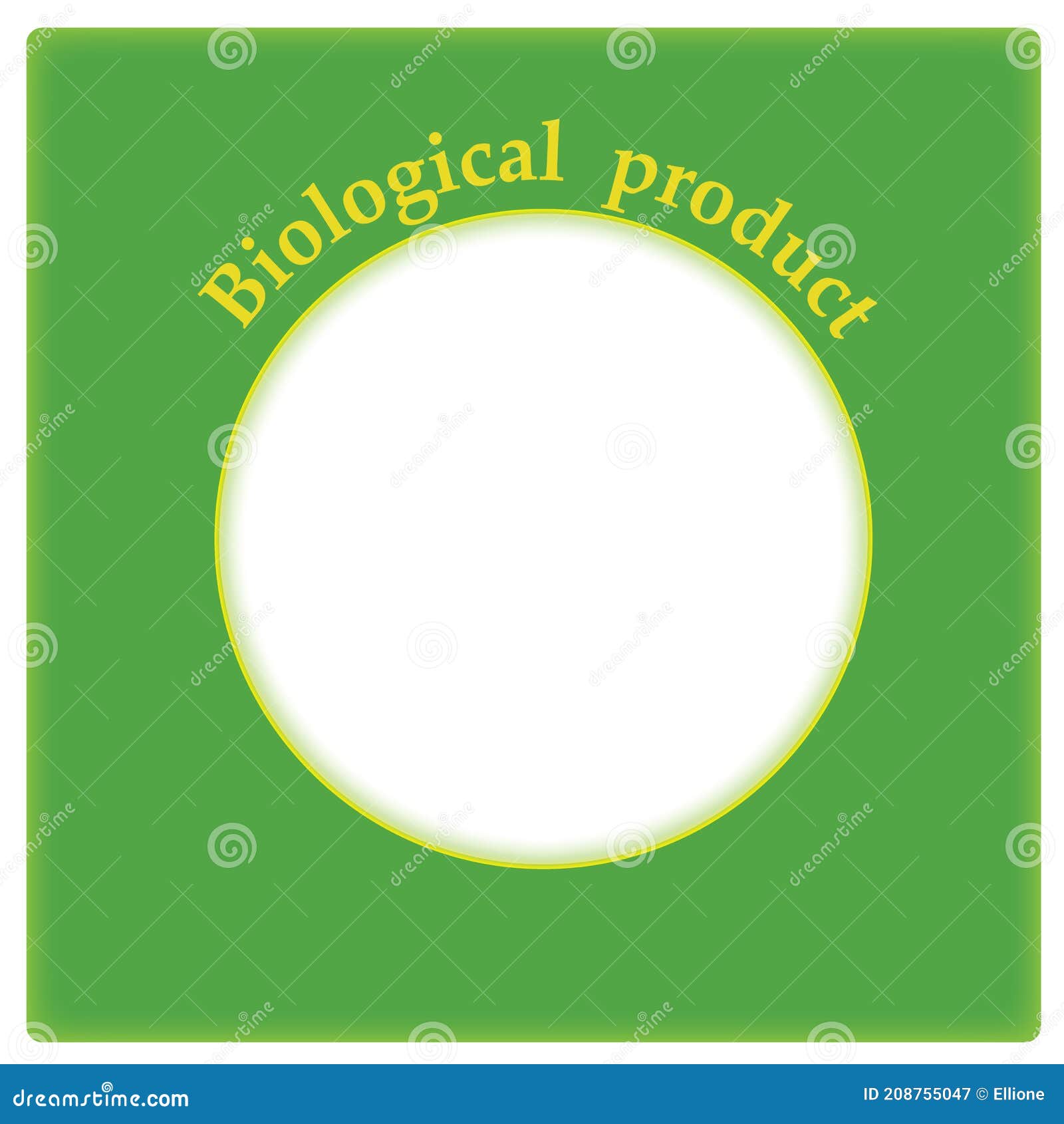 Simple Green Bio Design Theme with White Frame. Stock Vector ...