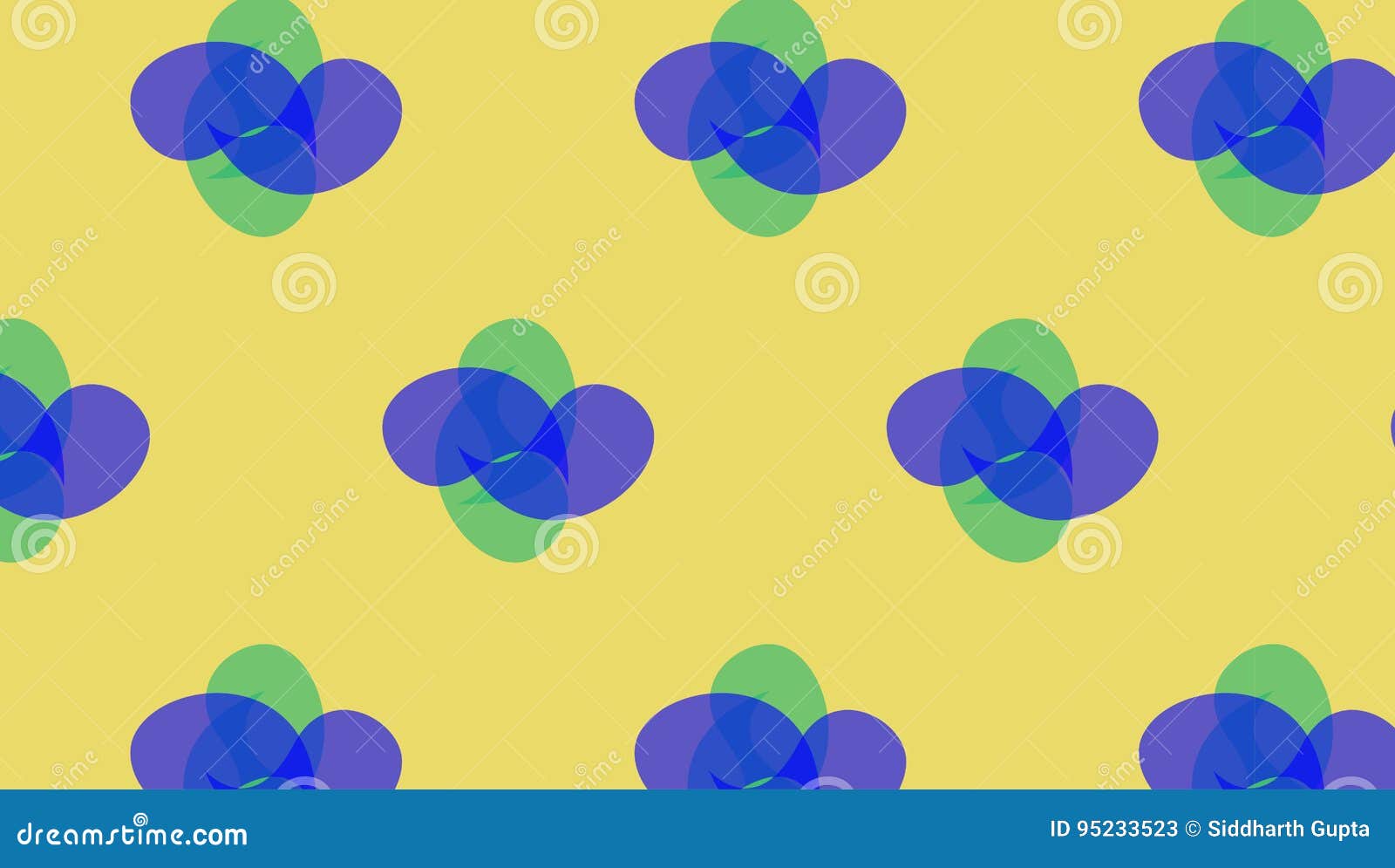 Simple Green and Blue Abstract Shape Pattern Stock Vector ...