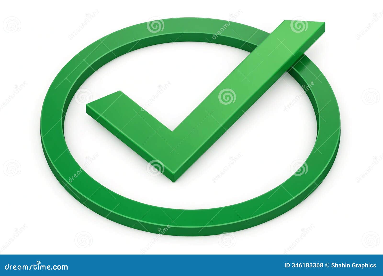Green Tick Checkmark Icon for Checkbox Marker Symbol Stock Illustration ...