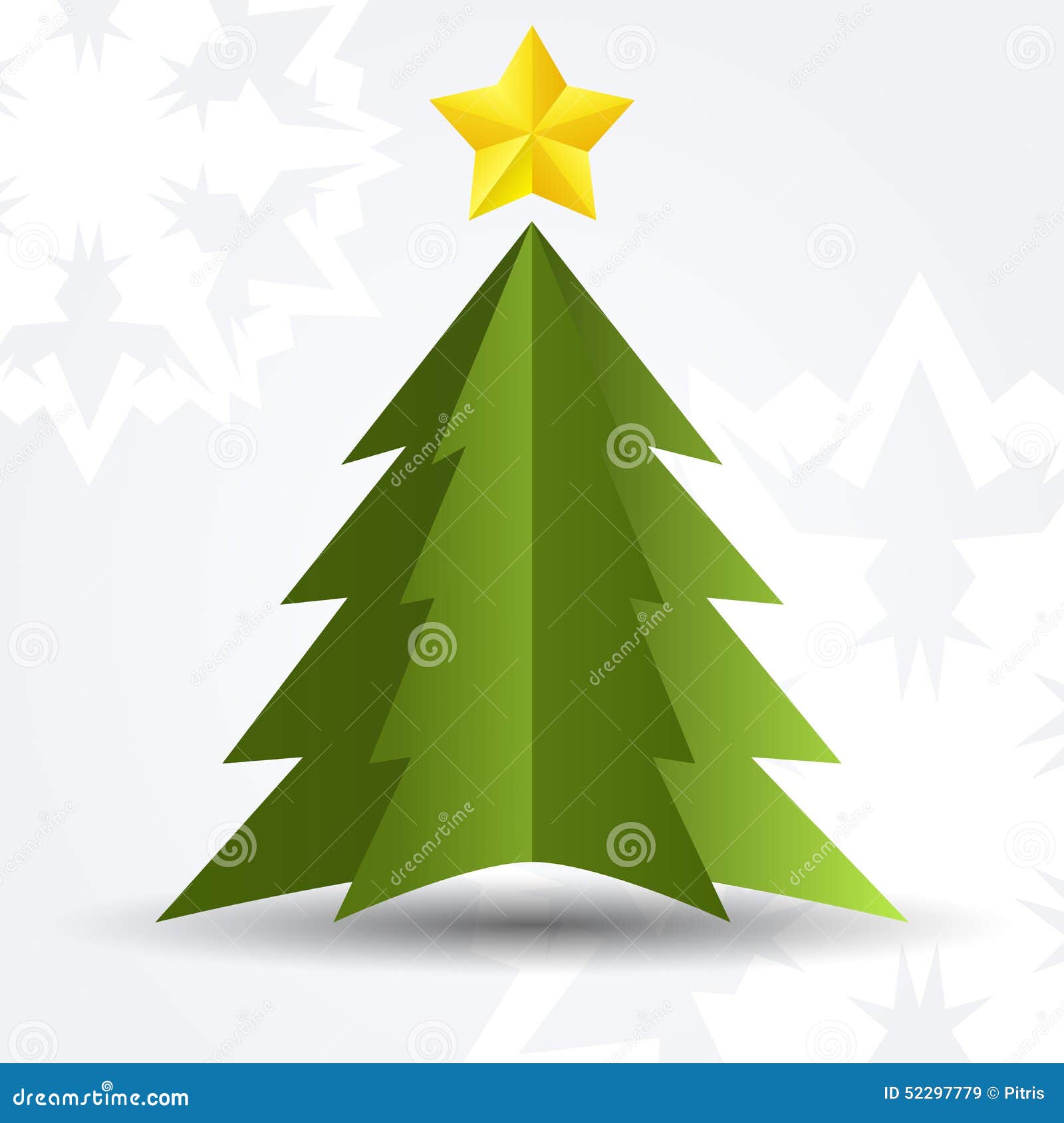 Simple Green Christmas Tree Stock Vector - Illustration of concept ...