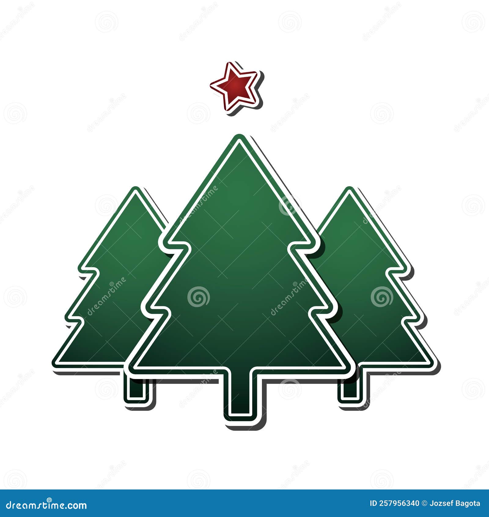 Set Of Tree Top Symbols, For Architectural Or Landscape Design, Vector ...