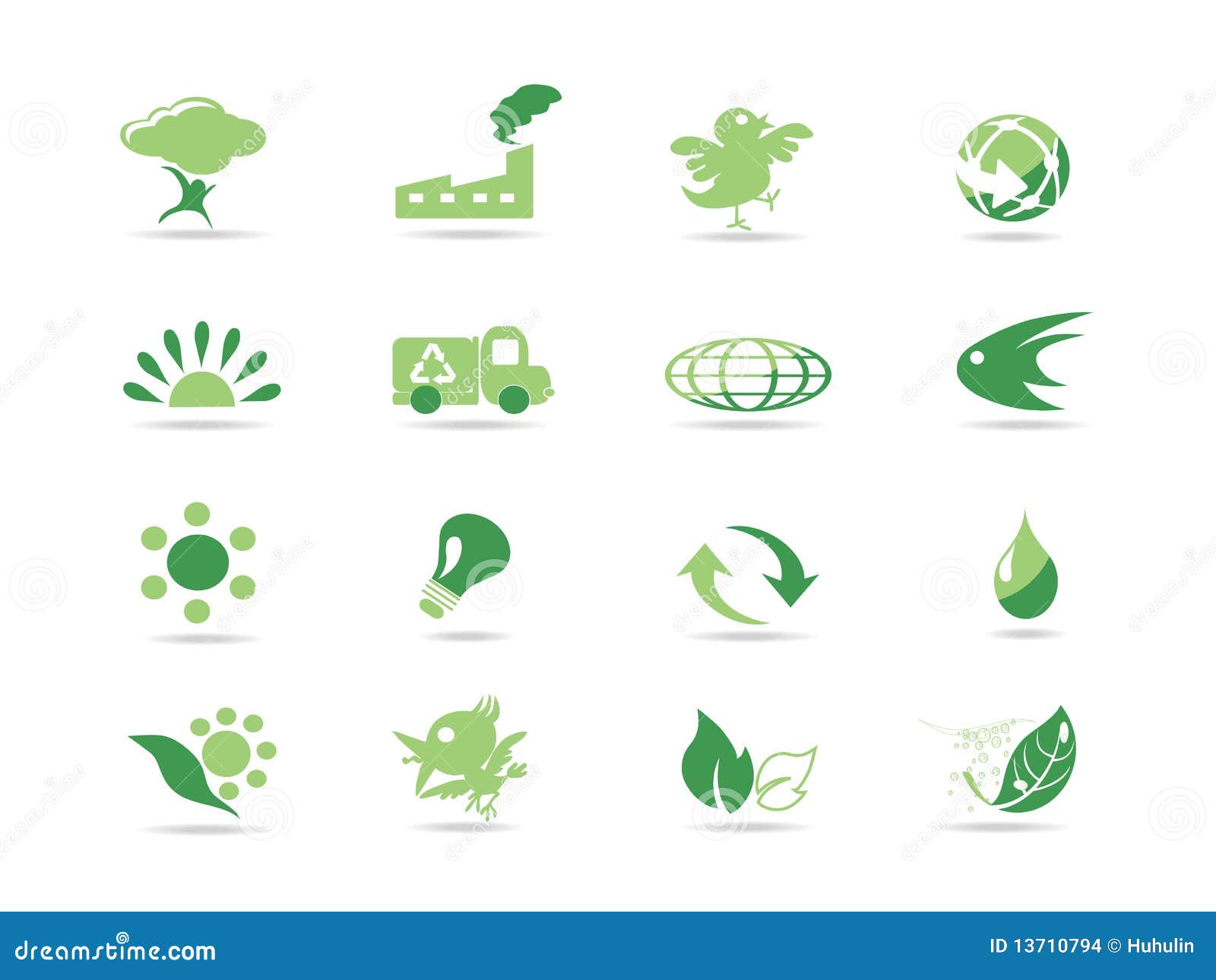 Simple green eco icons stock vector. Illustration of bubble - 13710794