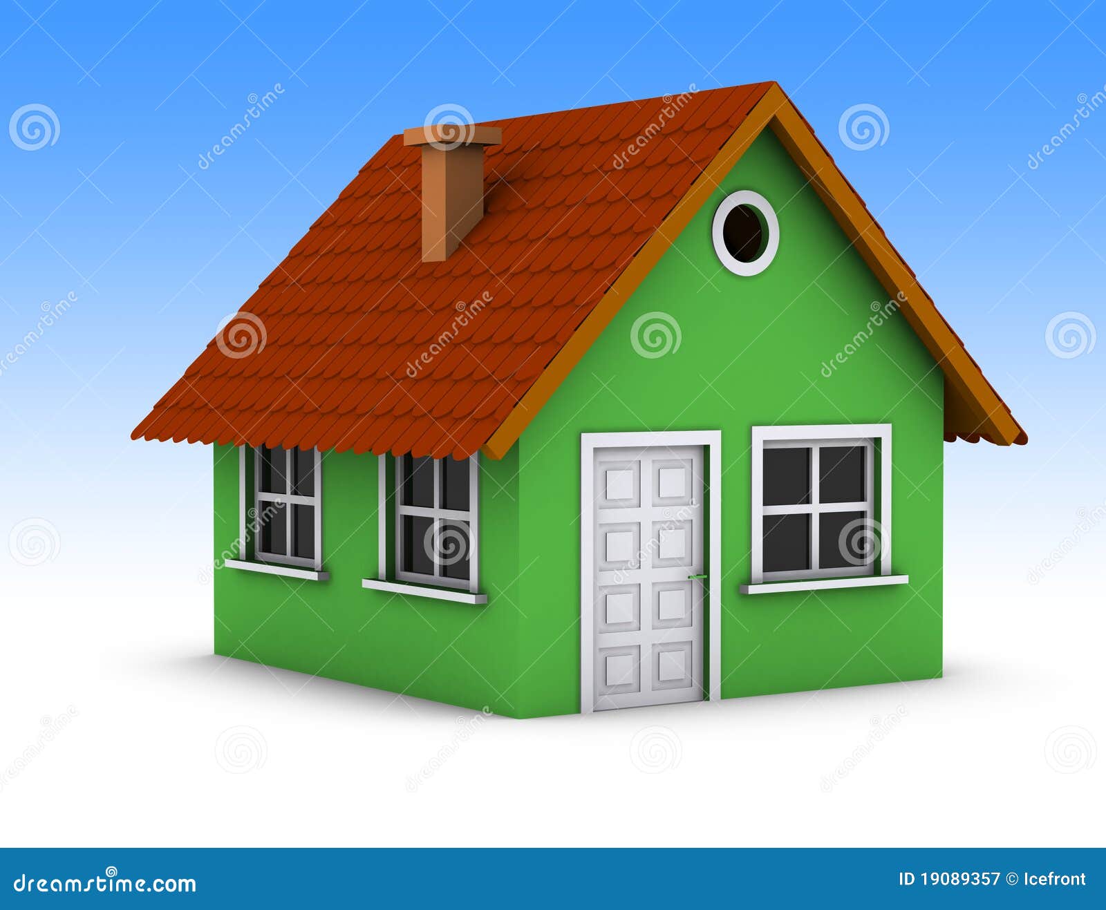 Simple green house stock illustration. Illustration of isolated - 19089357
