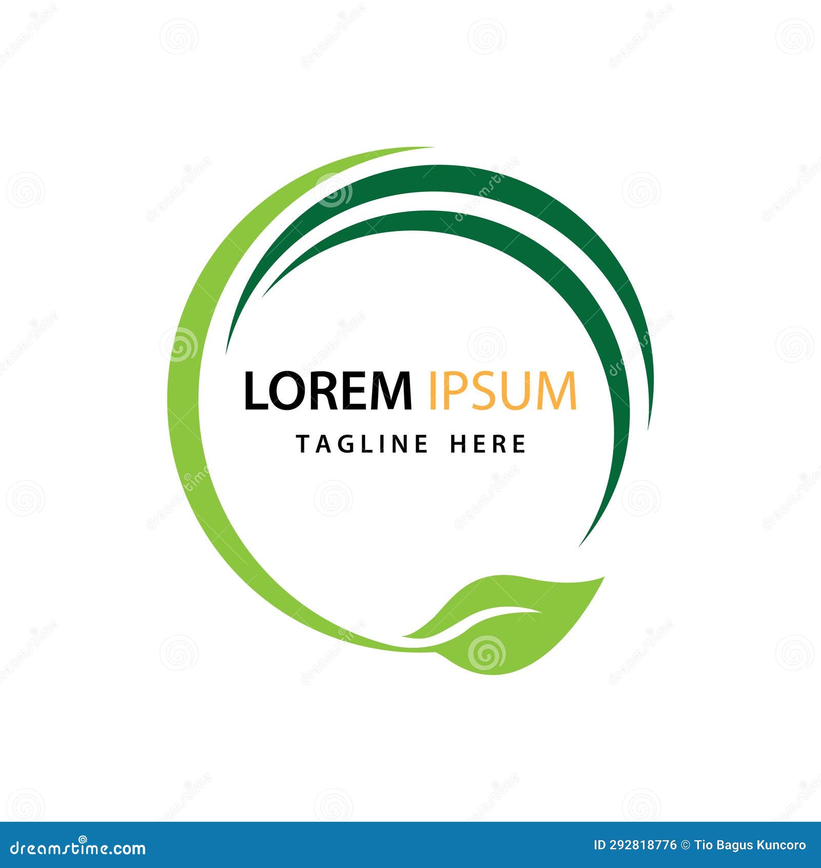 Simple Green Leaf Logo Vector Design Stock Vector - Illustration of ...