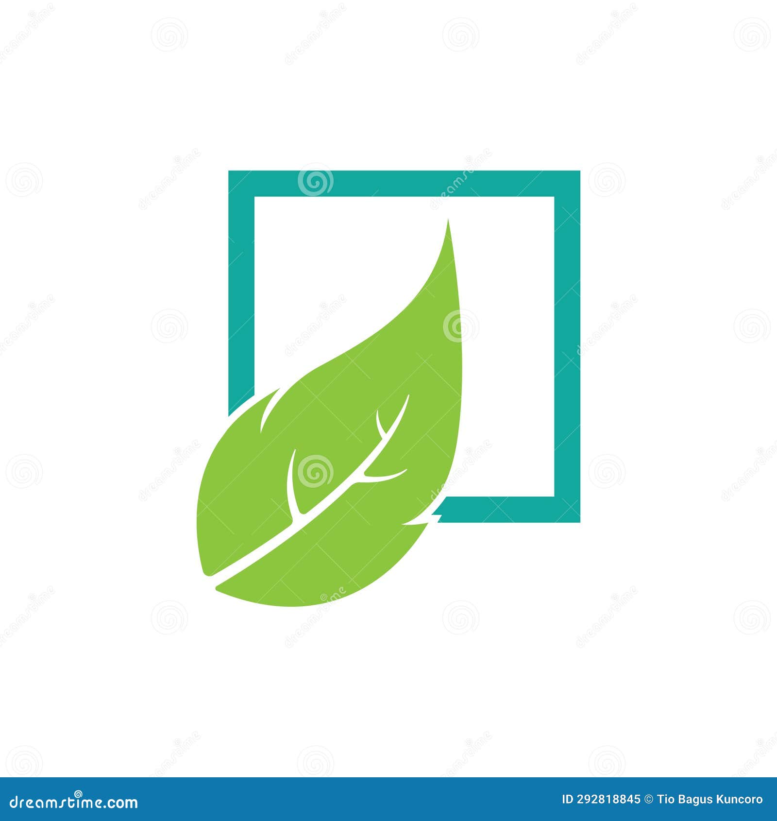 Simple Green Leaf Logo Vector Design Stock Vector - Illustration of ...