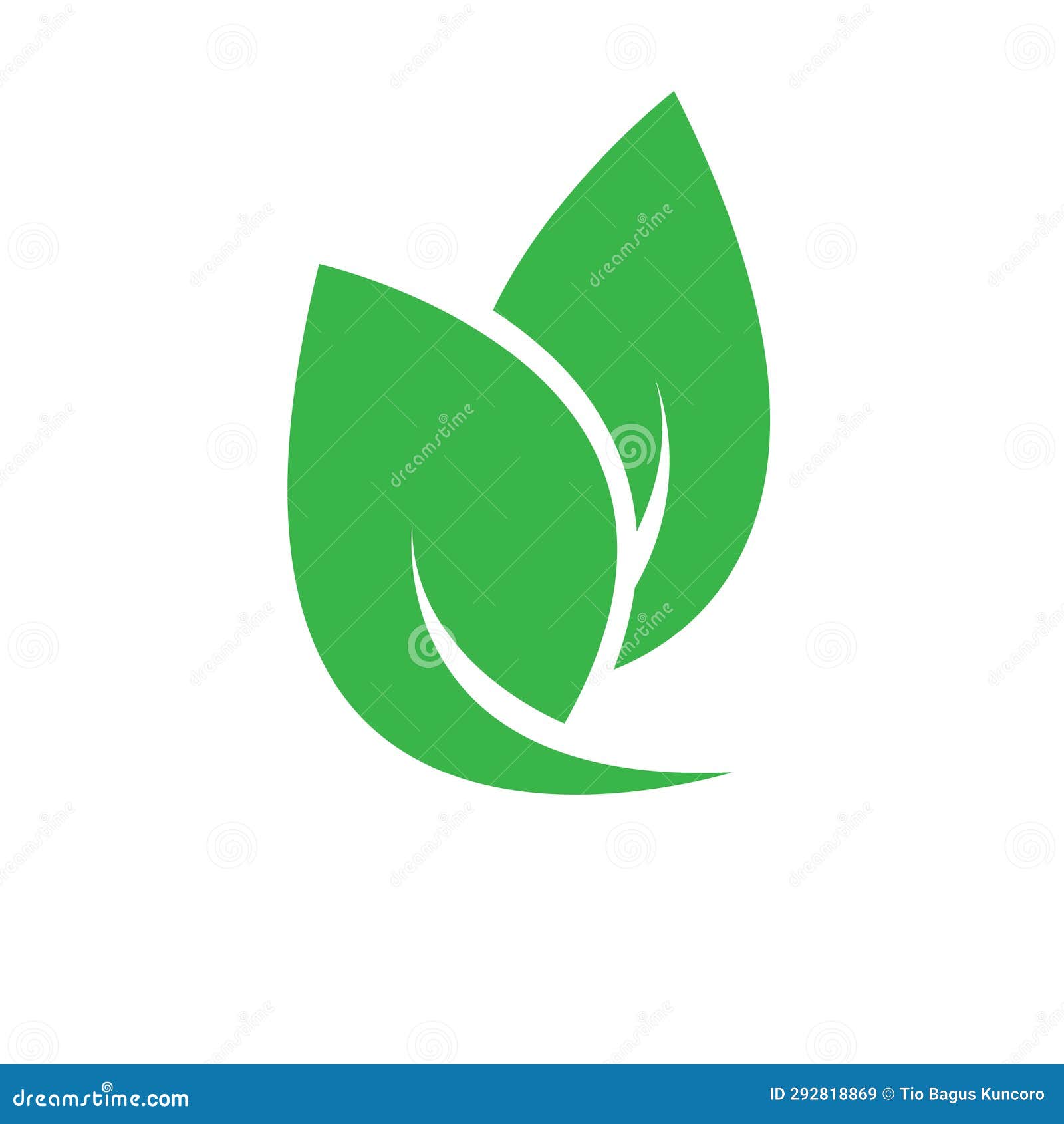 Simple Green Leaf Logo Vector Design Stock Vector - Illustration of ...