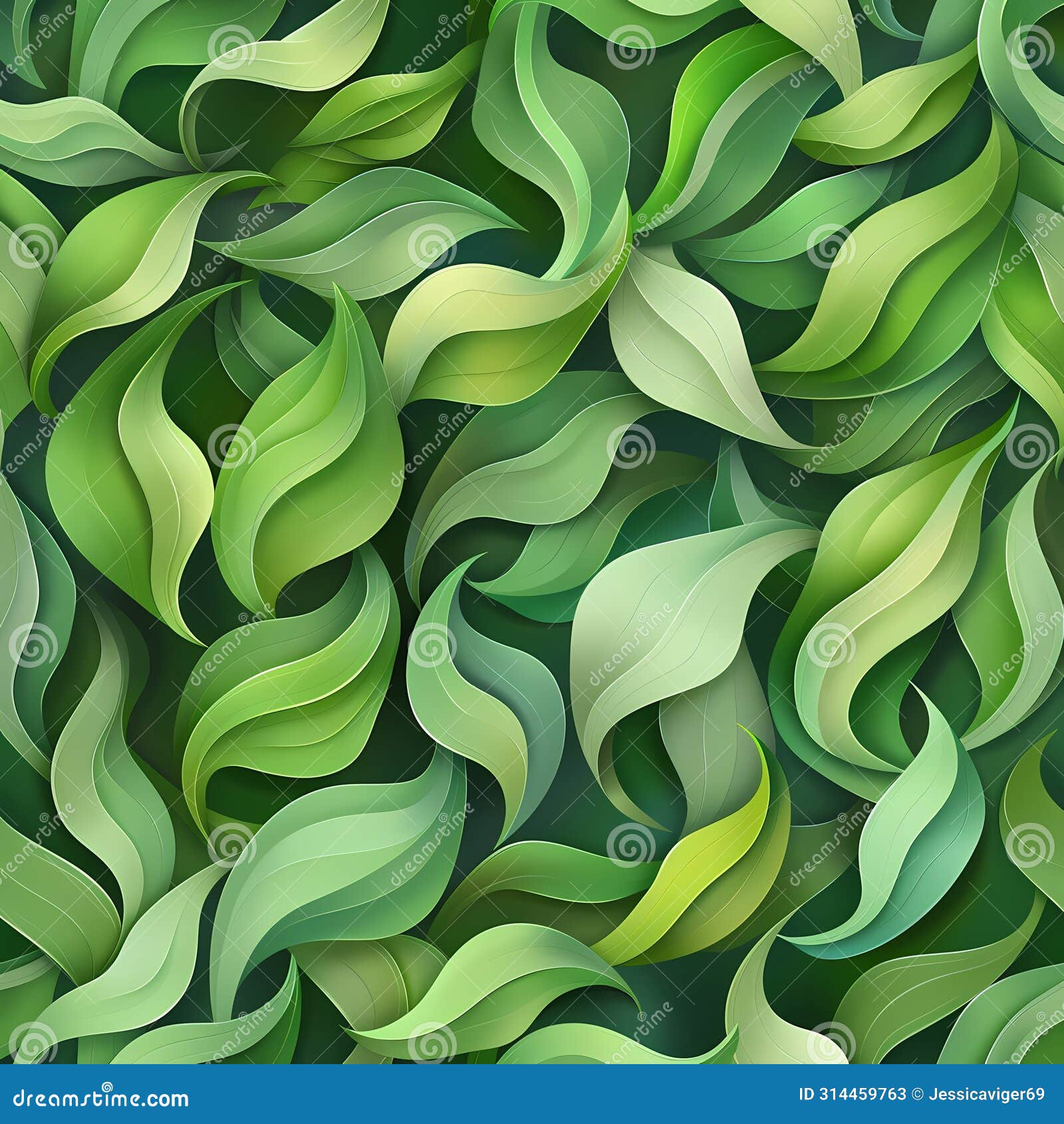 Simple Green Leaves Background or Wallpaper, Bright and Light Colors ...