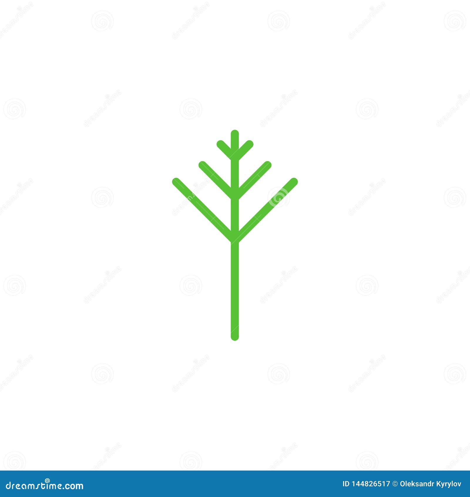 Simple Green Tree Icon. Vector Illustration Isolated on White ...
