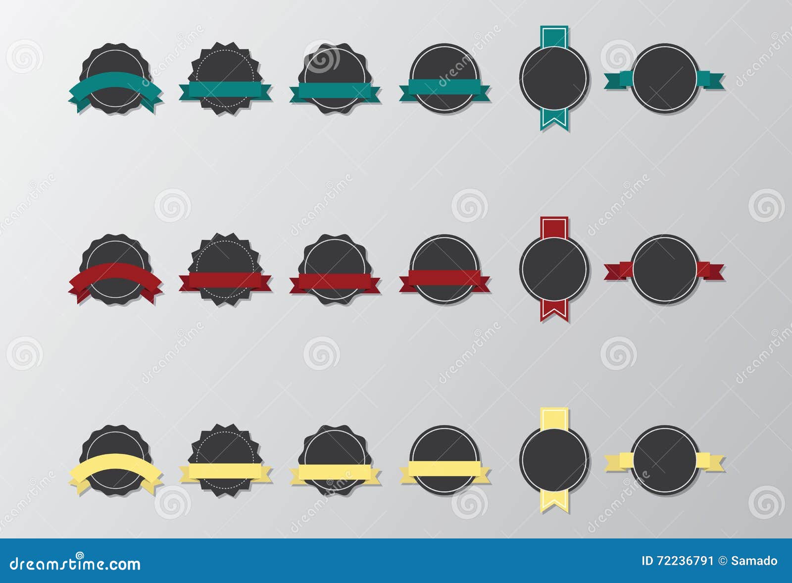 Simple grey badges stock vector. Illustration of stamp - 72236791