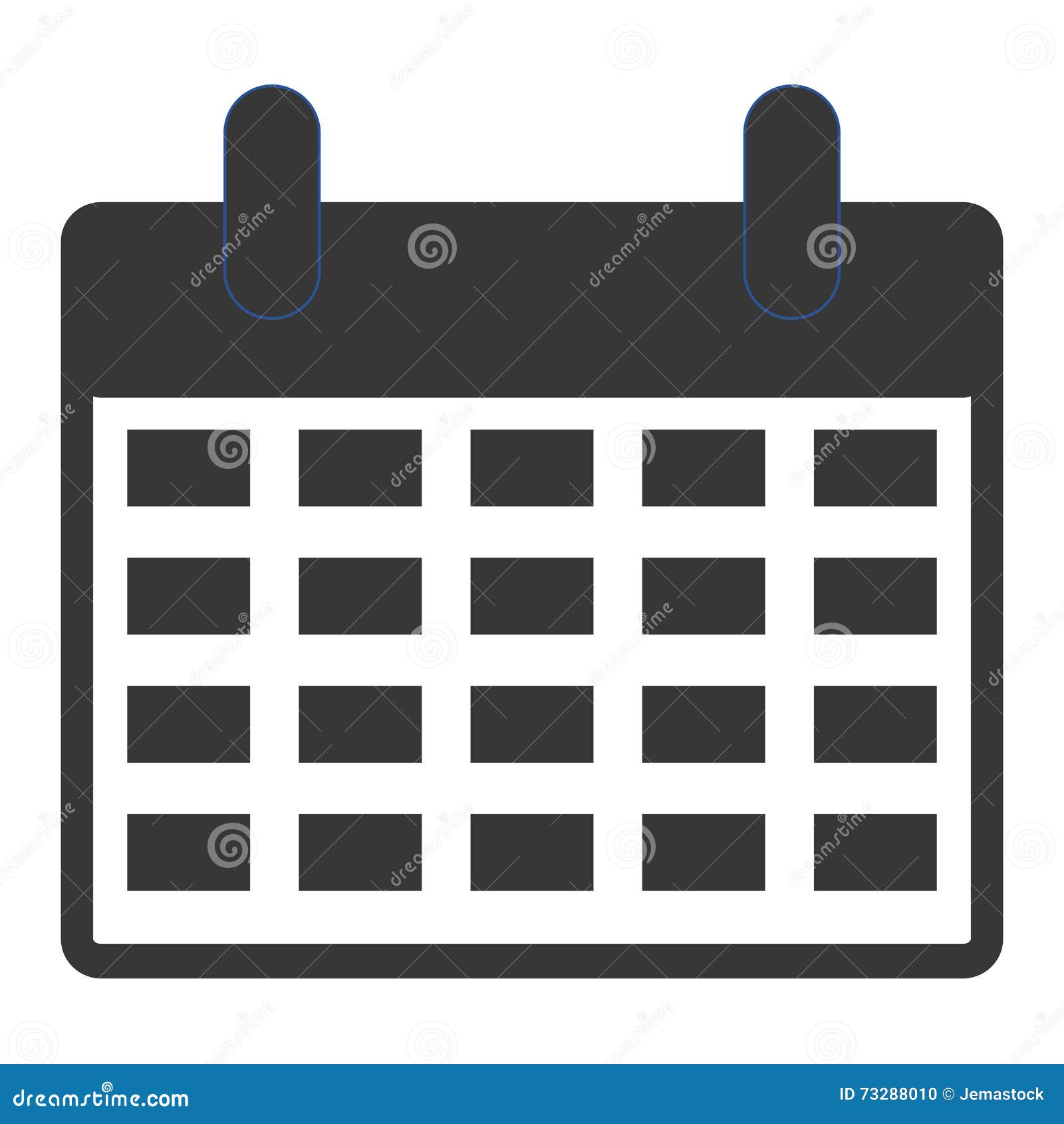 Simple grey calendar stock illustration. Illustration of icon - 73288010