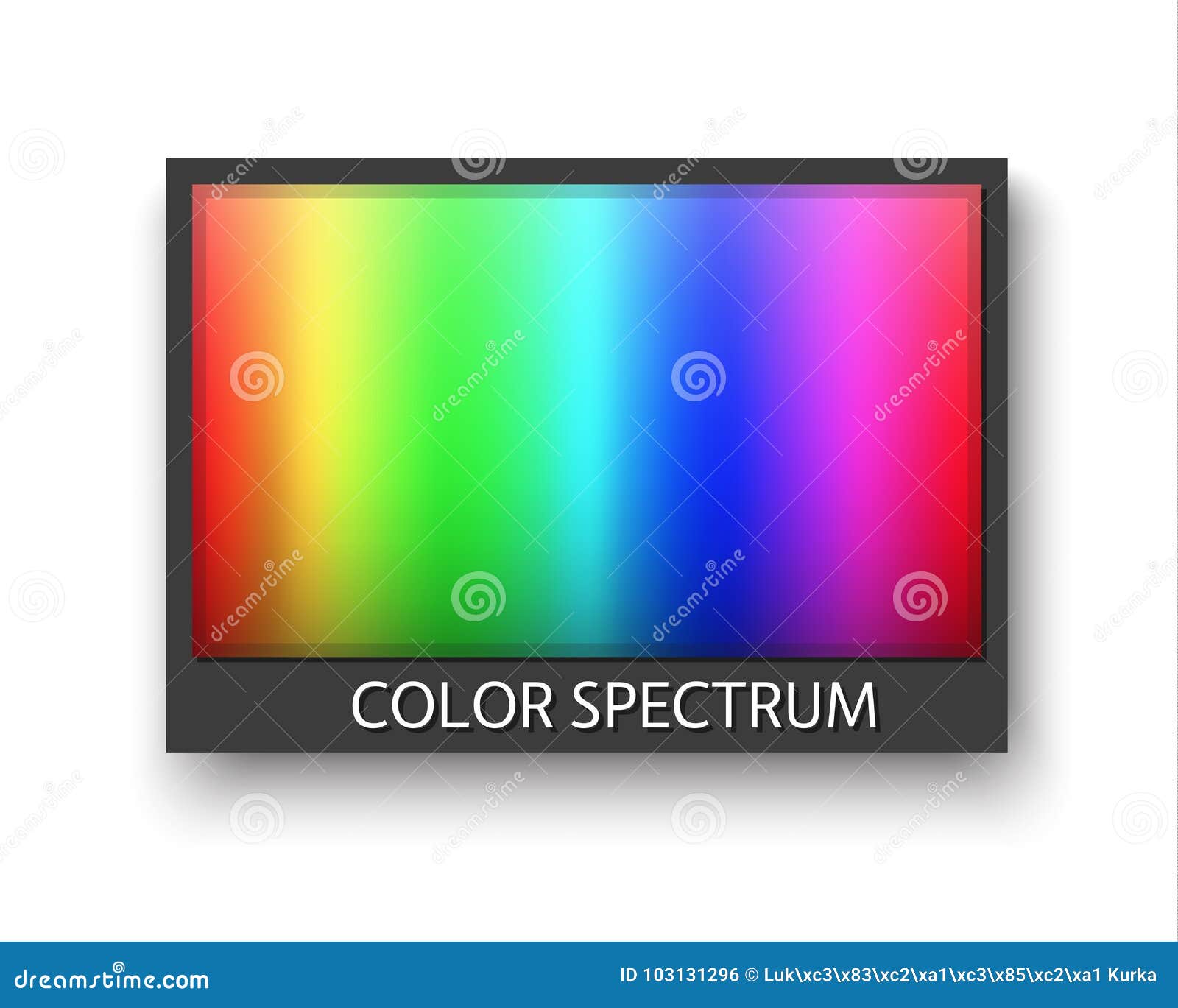 Simple Grey Frame with Color Spectrum Stock Vector - Illustration of ...