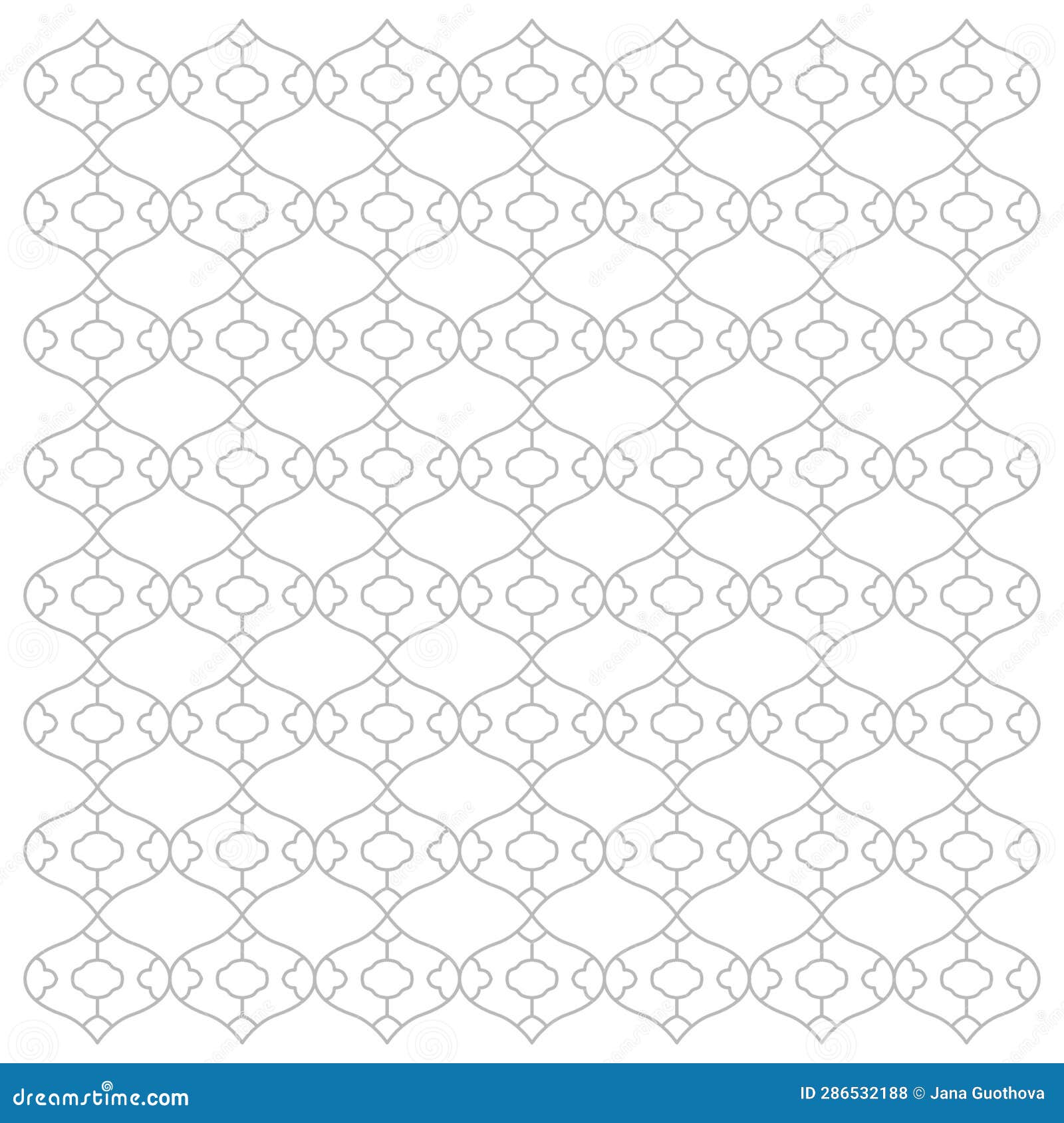 SIMPLE GREY MOROCCO ORNAMENTAL PATTERN Stock Illustration ...