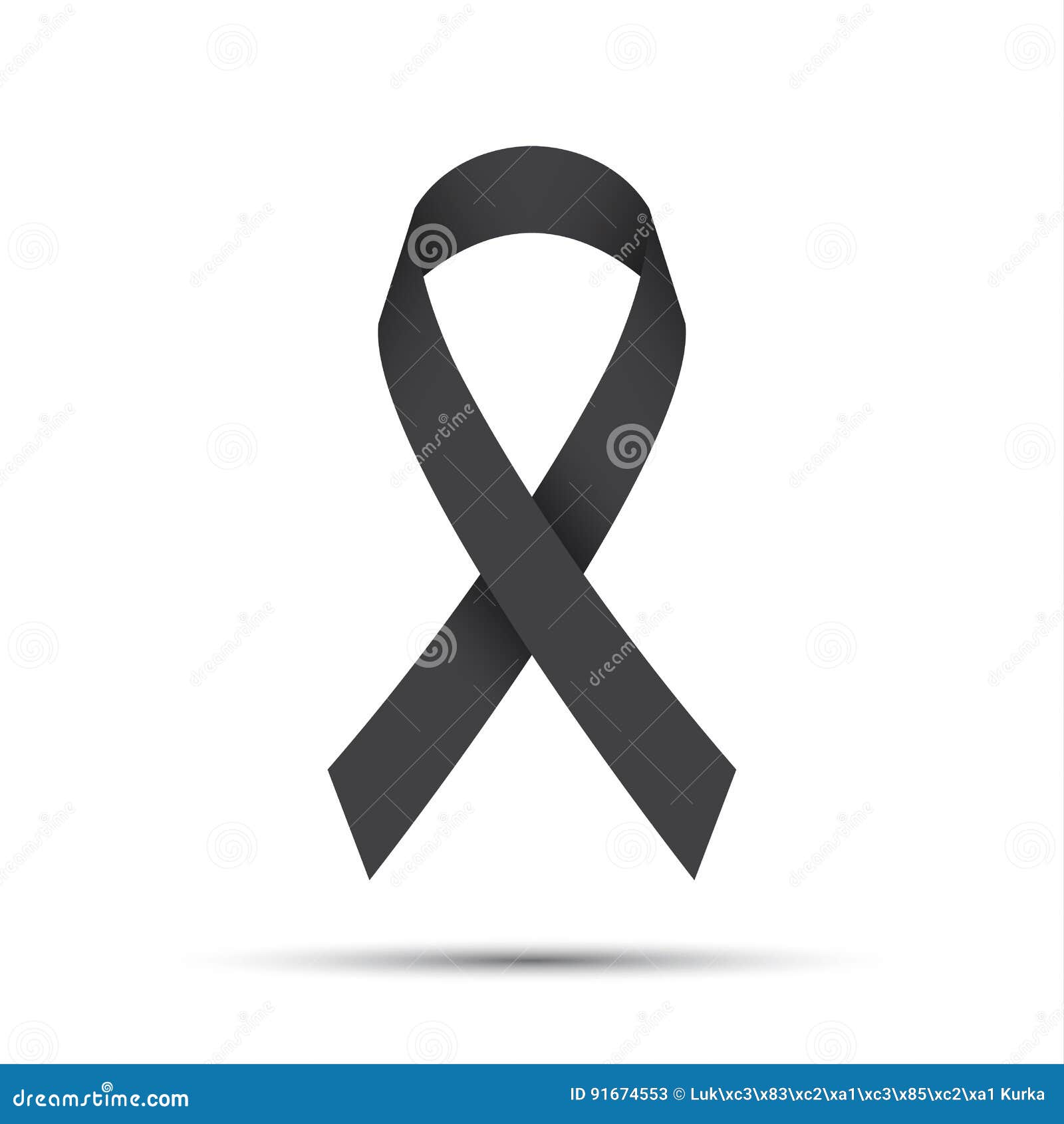 Simple grey ribbon icon stock vector. Illustration of differ - 91674553