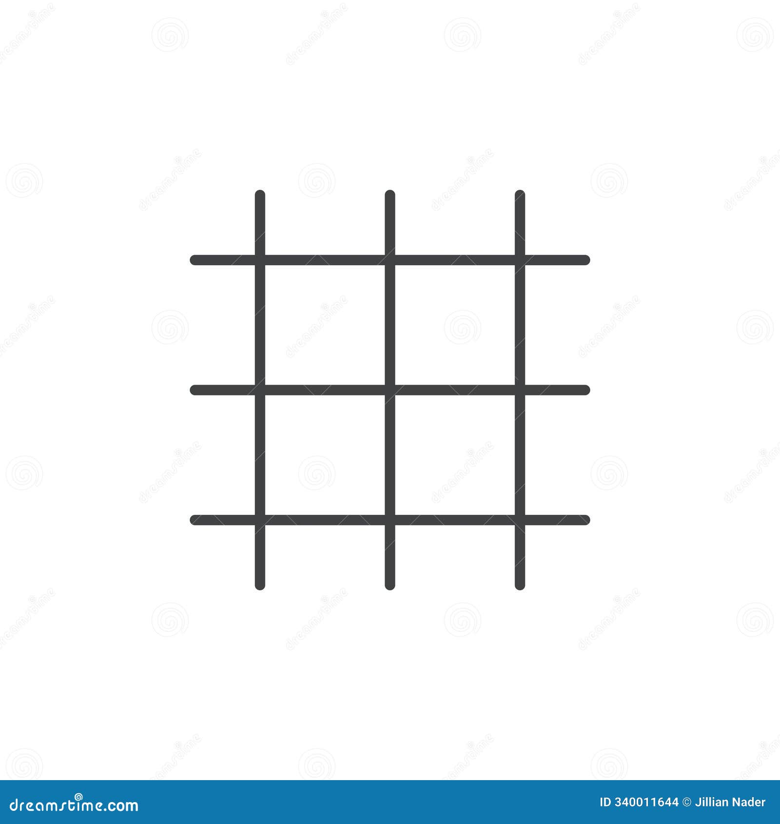 Simple Grid Icon Symbolizing Structure or Layout Stock Vector ...
