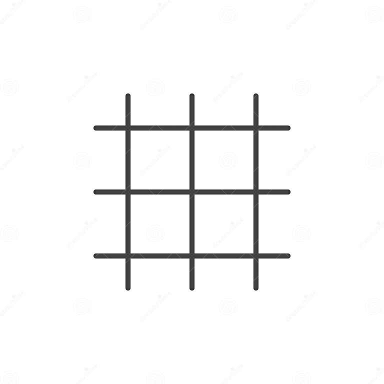 Simple Grid Icon Symbolizing Structure or Layout Stock Vector ...