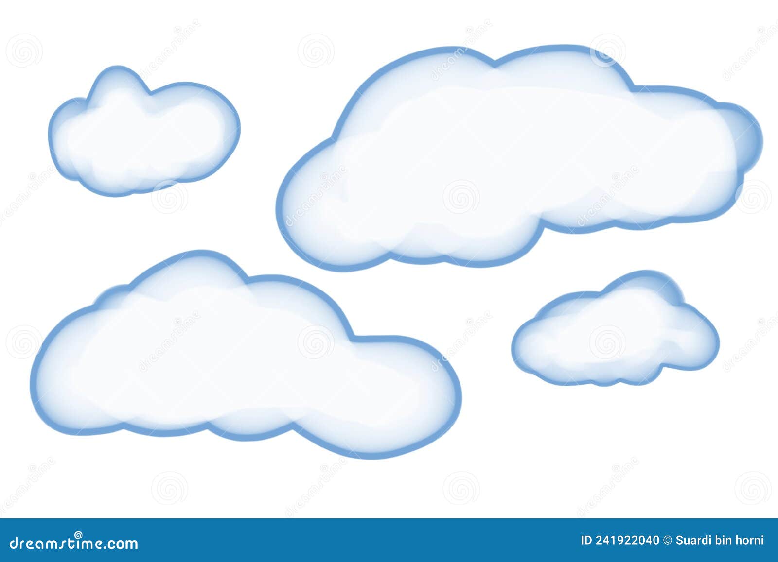 Simple Group of Clouds Background Shortcut Stock Illustration ...