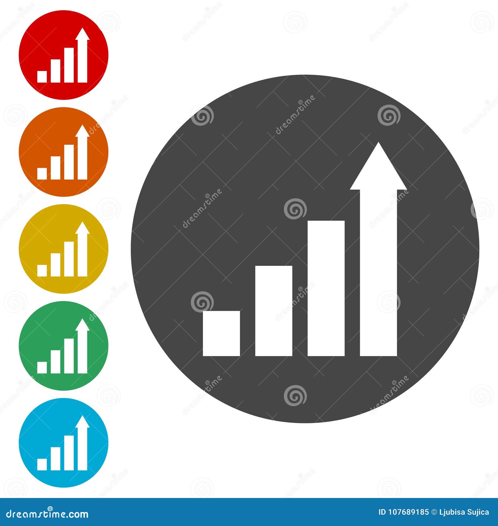 Simple Growth chart - icon stock illustration. Illustration of economic ...