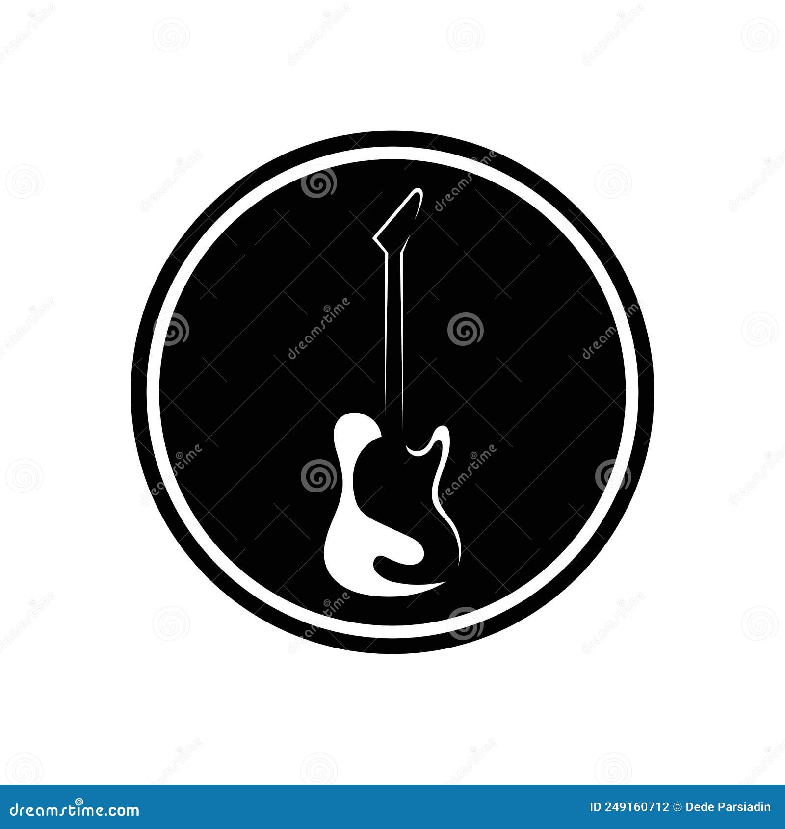 Simple Guitar Music Logo Vector Illustration Stock Vector ...