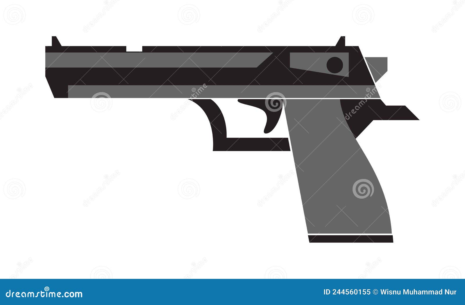 Simple Gun Illustration Vector Design Stock Vector - Illustration of ...