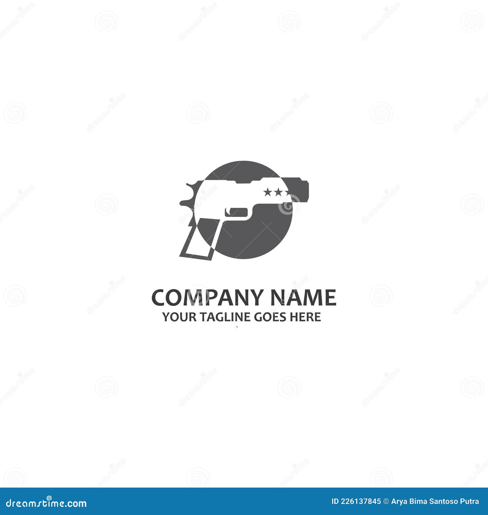 Simple Gun Shot Icon Vector Logo Stock Illustration - Illustration of ...