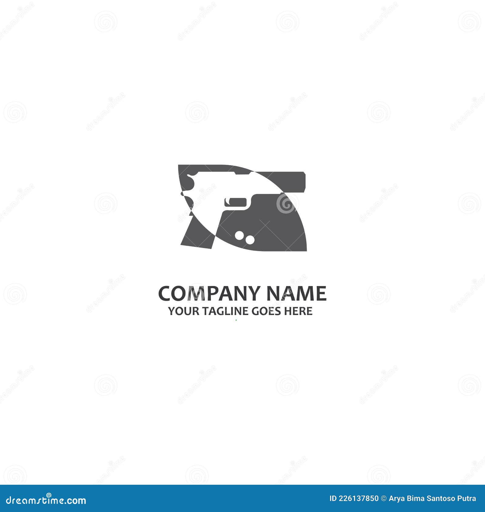 Simple Gun Shot Icon Vector Logo Stock Illustration - Illustration of ...