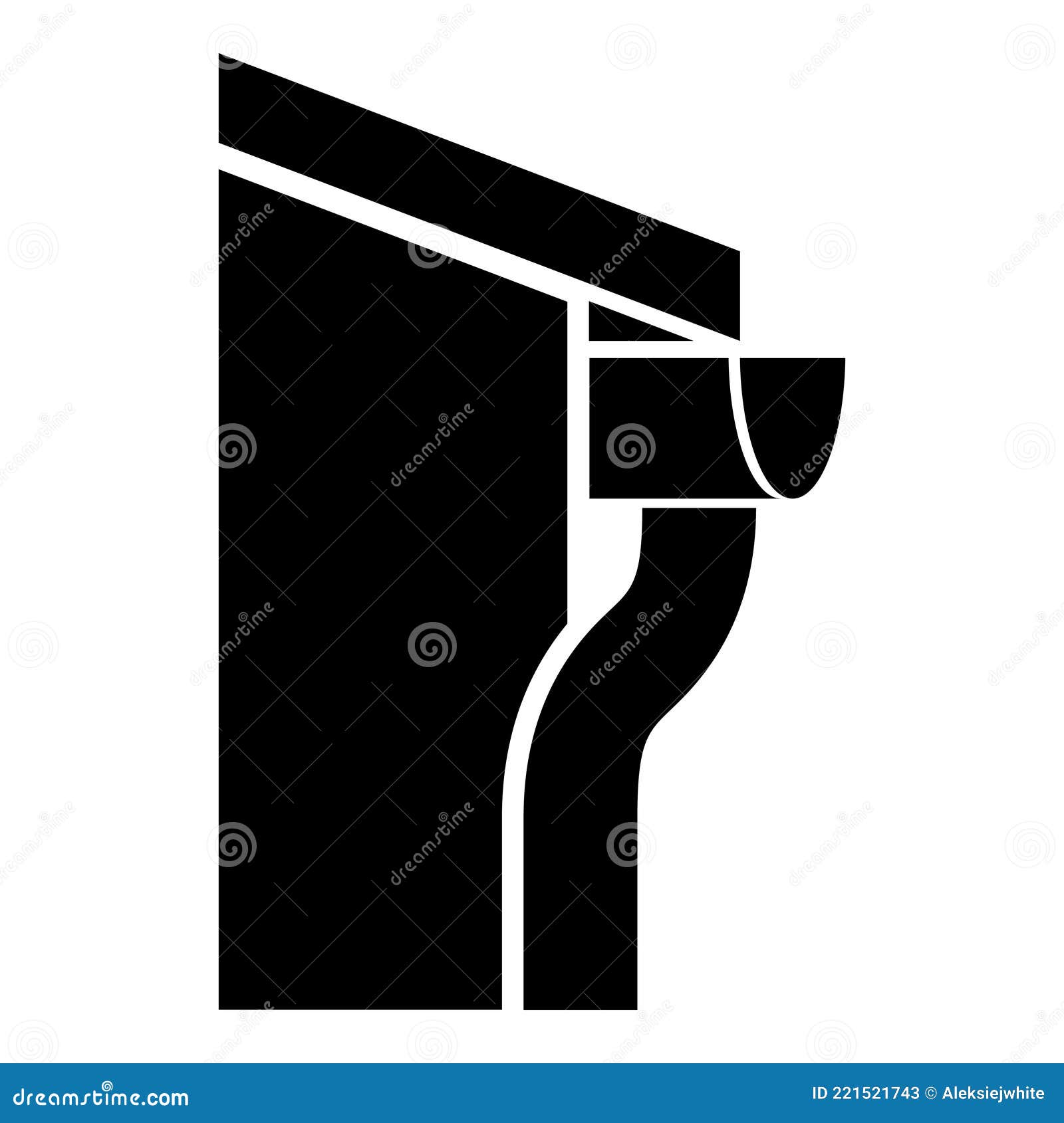 Simple Gutter, Guttering, House, Home Vector Icon Isolated on White ...