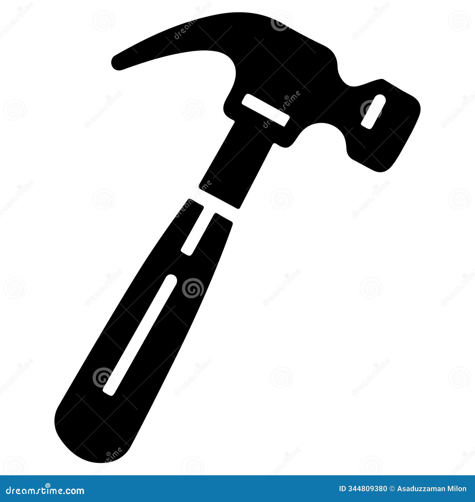 Minimalist Black Hammer Unique Icon with Stars Stock Vector ...