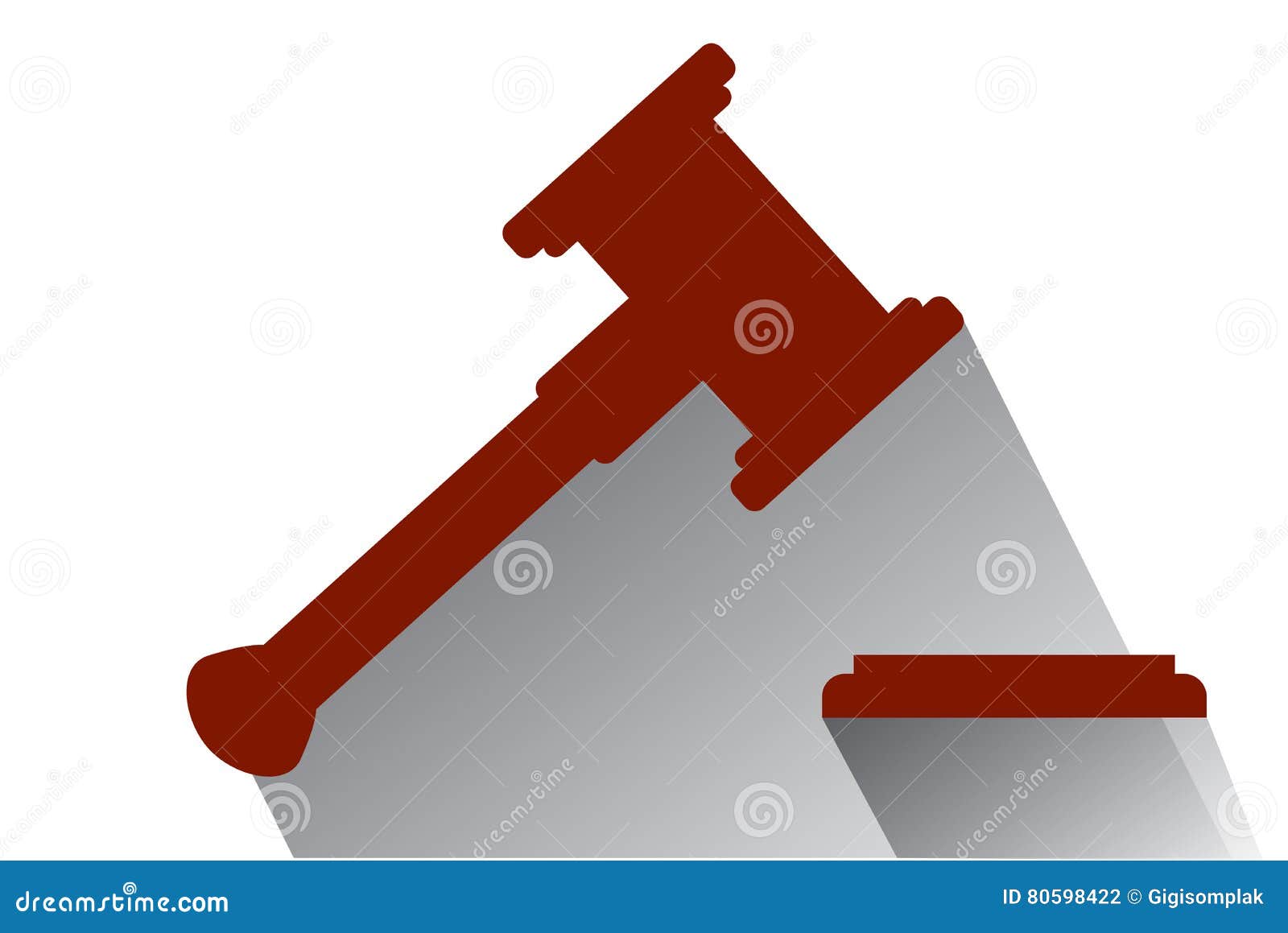 Simple Hammer of Judge stock vector. Illustration of court - 80598422