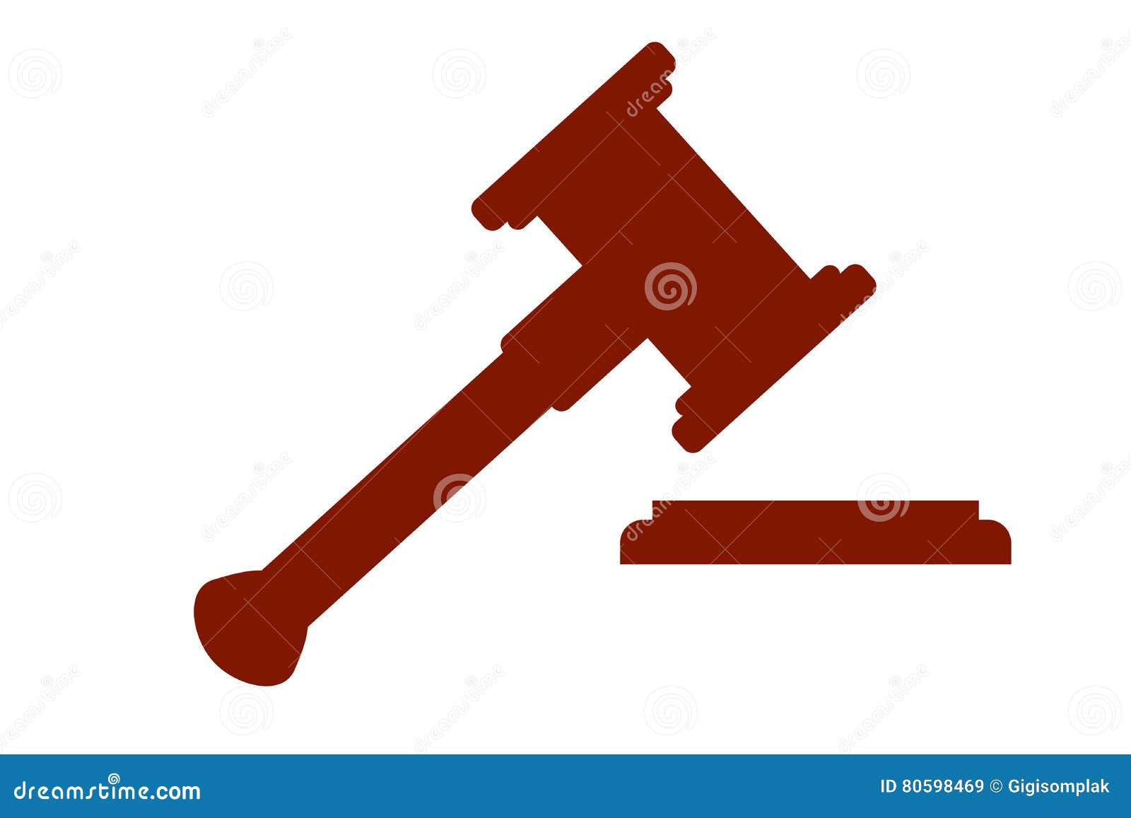 Simple Hammer of Judge stock vector. Illustration of election - 80598469