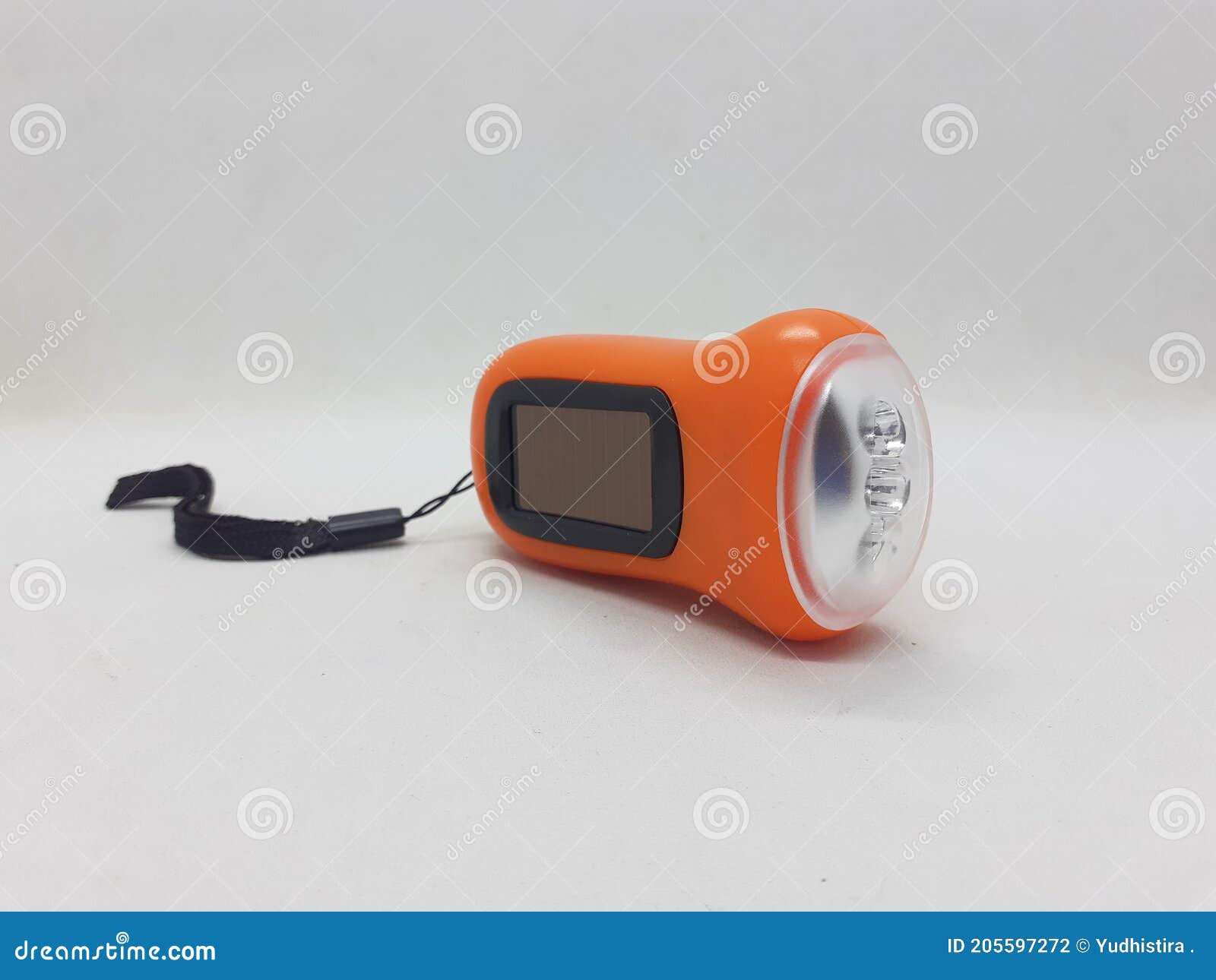 Simple Hand Cranked Flashlight on White Isolation Background Stock ...
