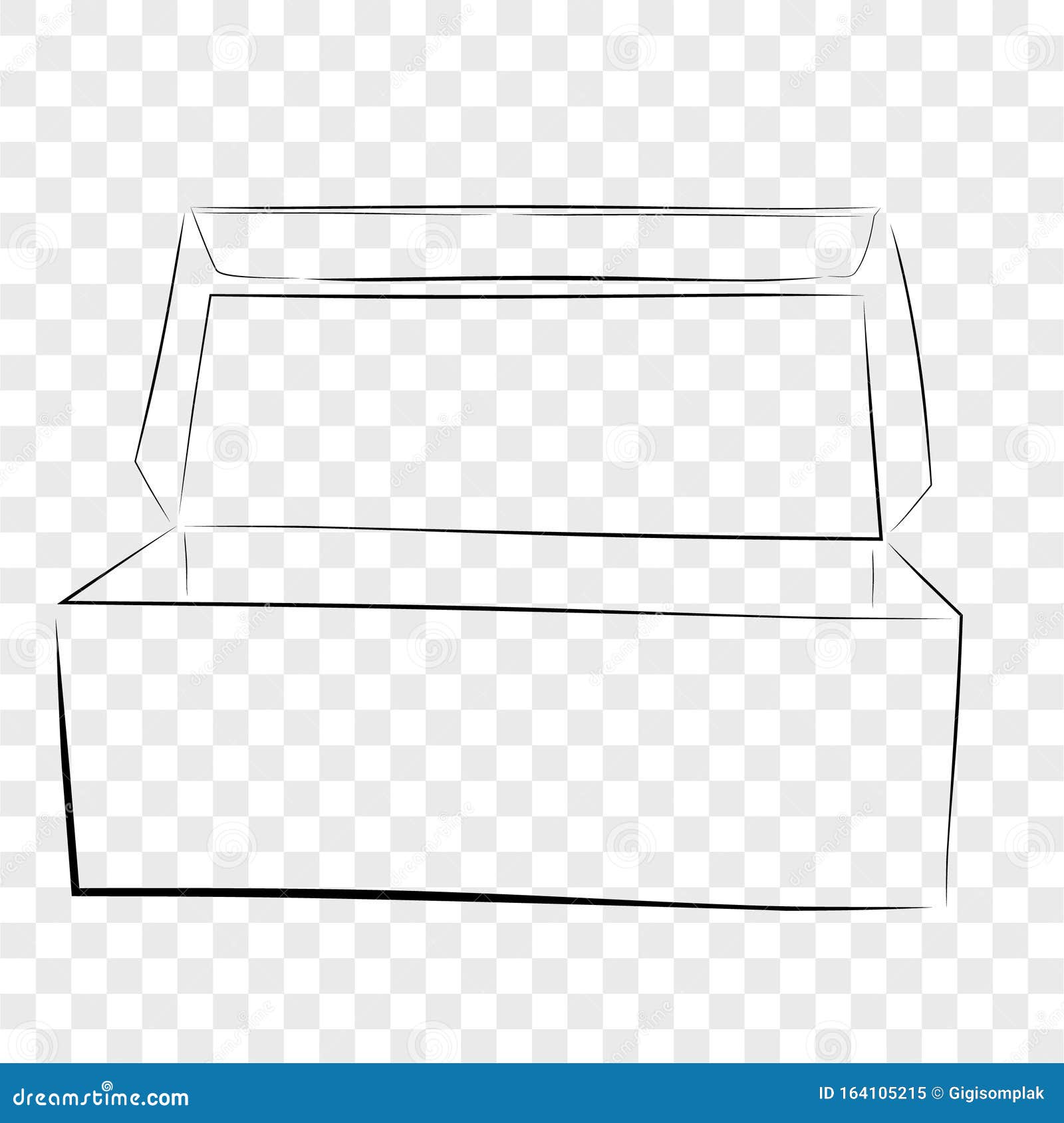 Simple Hand Draw Sketch Template Vector Black Shoe Box, at Transparent ...
