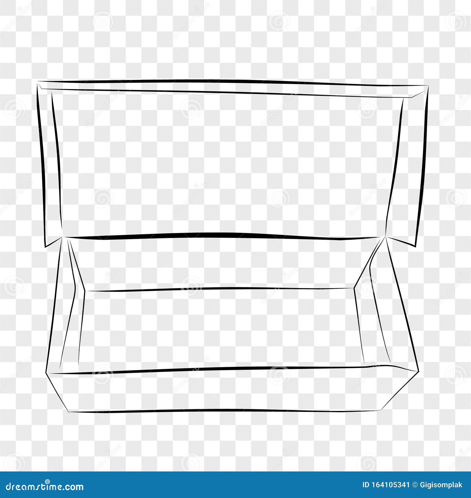 Simple Hand Draw Sketch Template or Mockup Vector Black Shoe Box, at ...