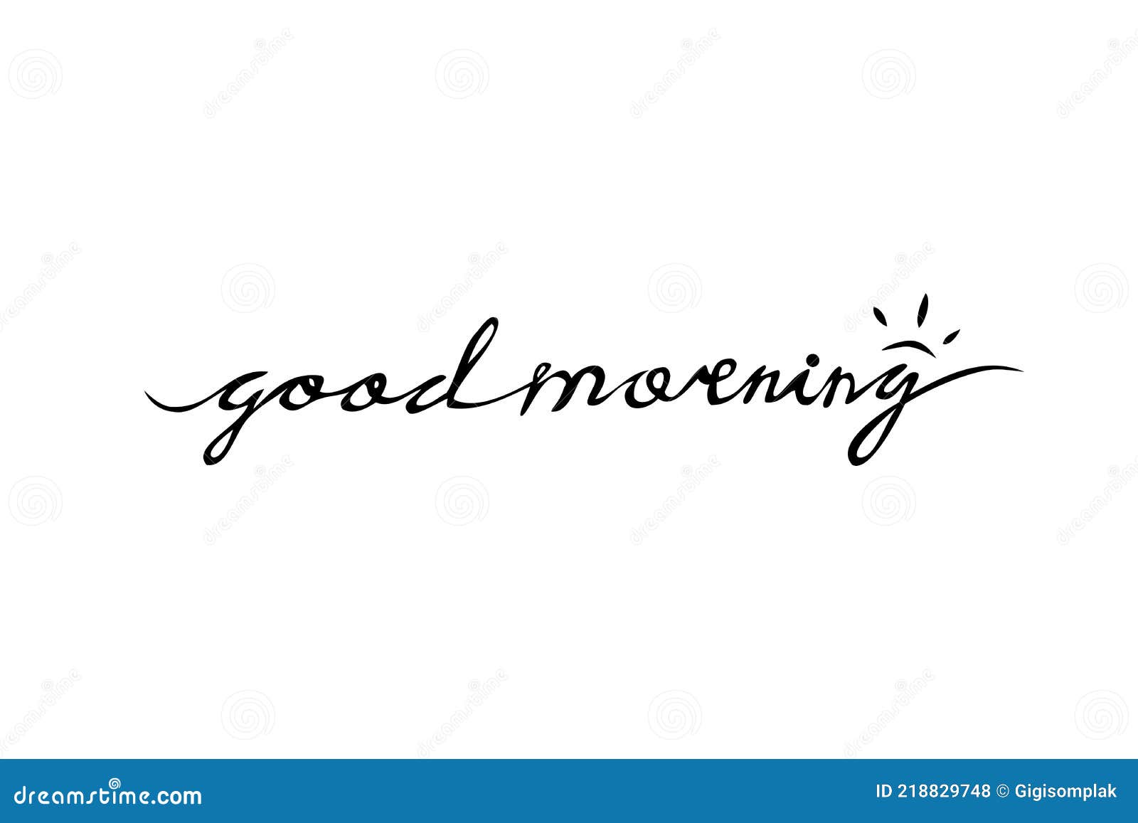 Simple Hand Draw Sketch Vector Script Leterring, Good Morning, Isolated ...