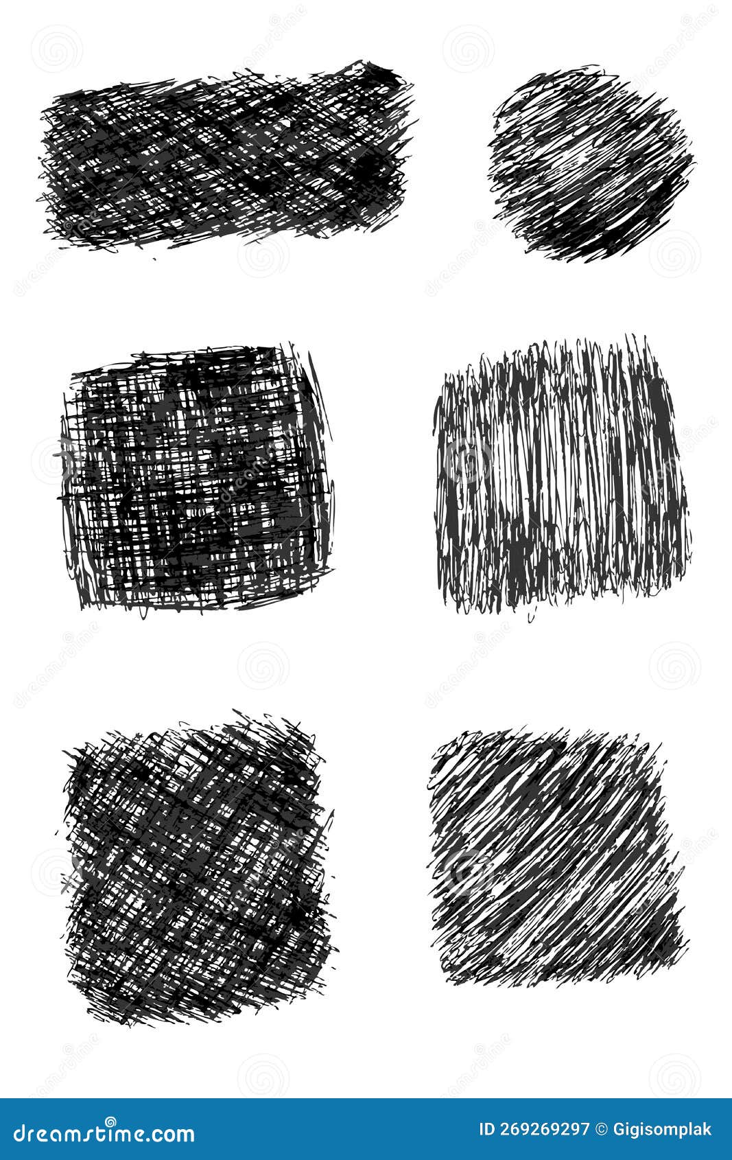 Simple Hand Draw Vector Sketch Frame Black Pen Scribble Rectangle ...