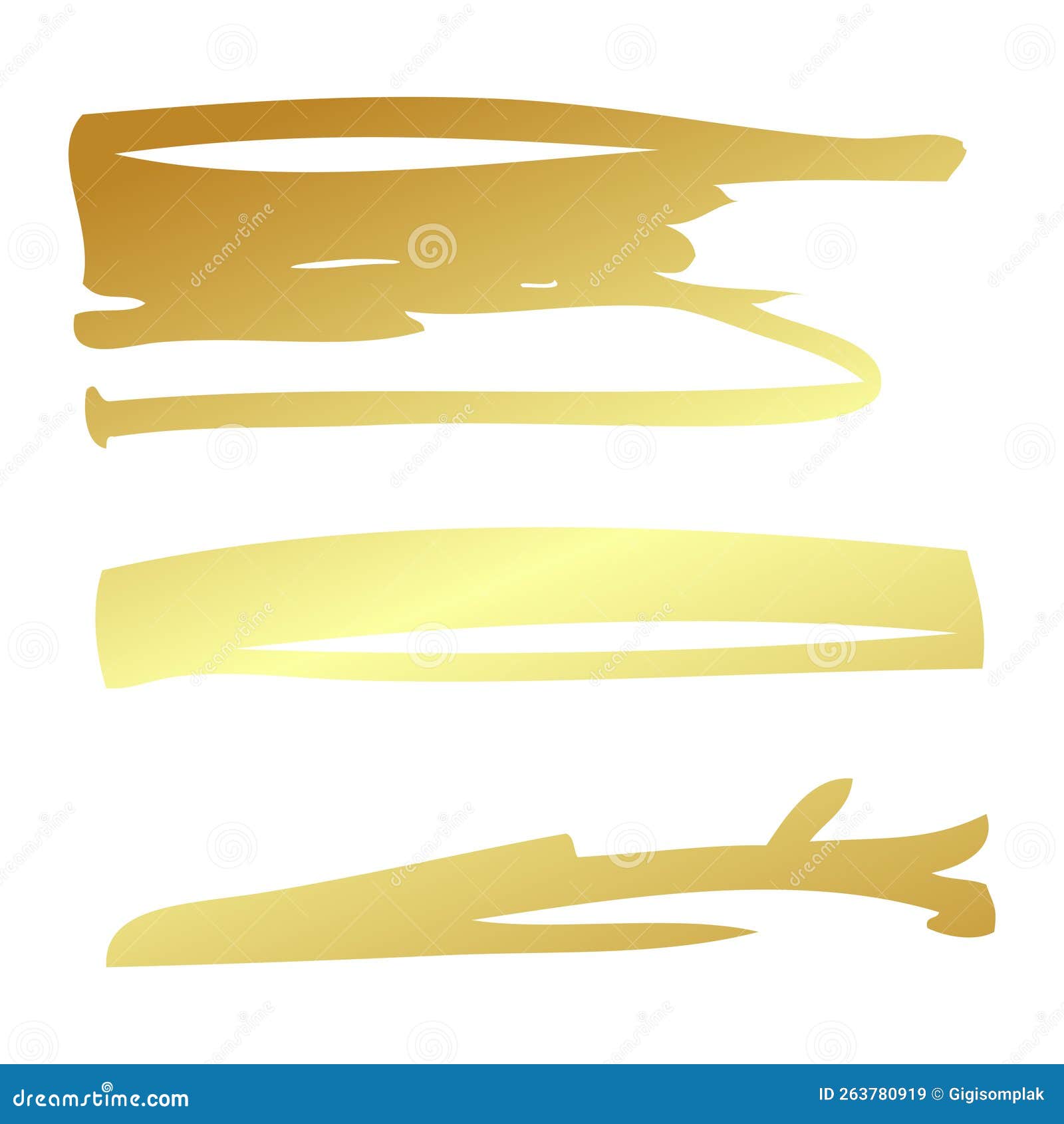 Simple Hand Draw Vector Sketch Gold or Golden Square Frame Scribble ...