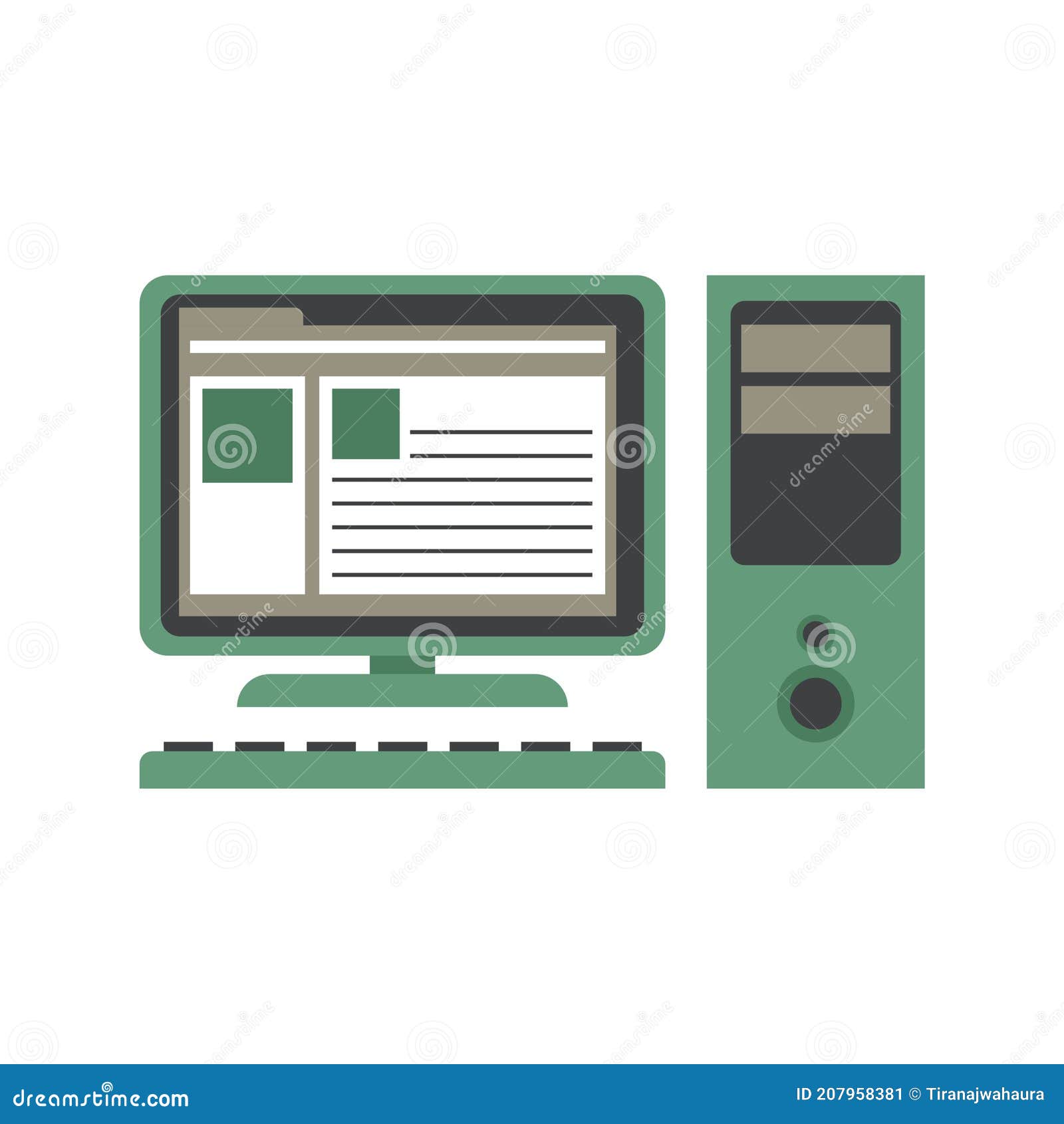 Simple Hand Drawn Computer Vector Illustration Stock Vector ...