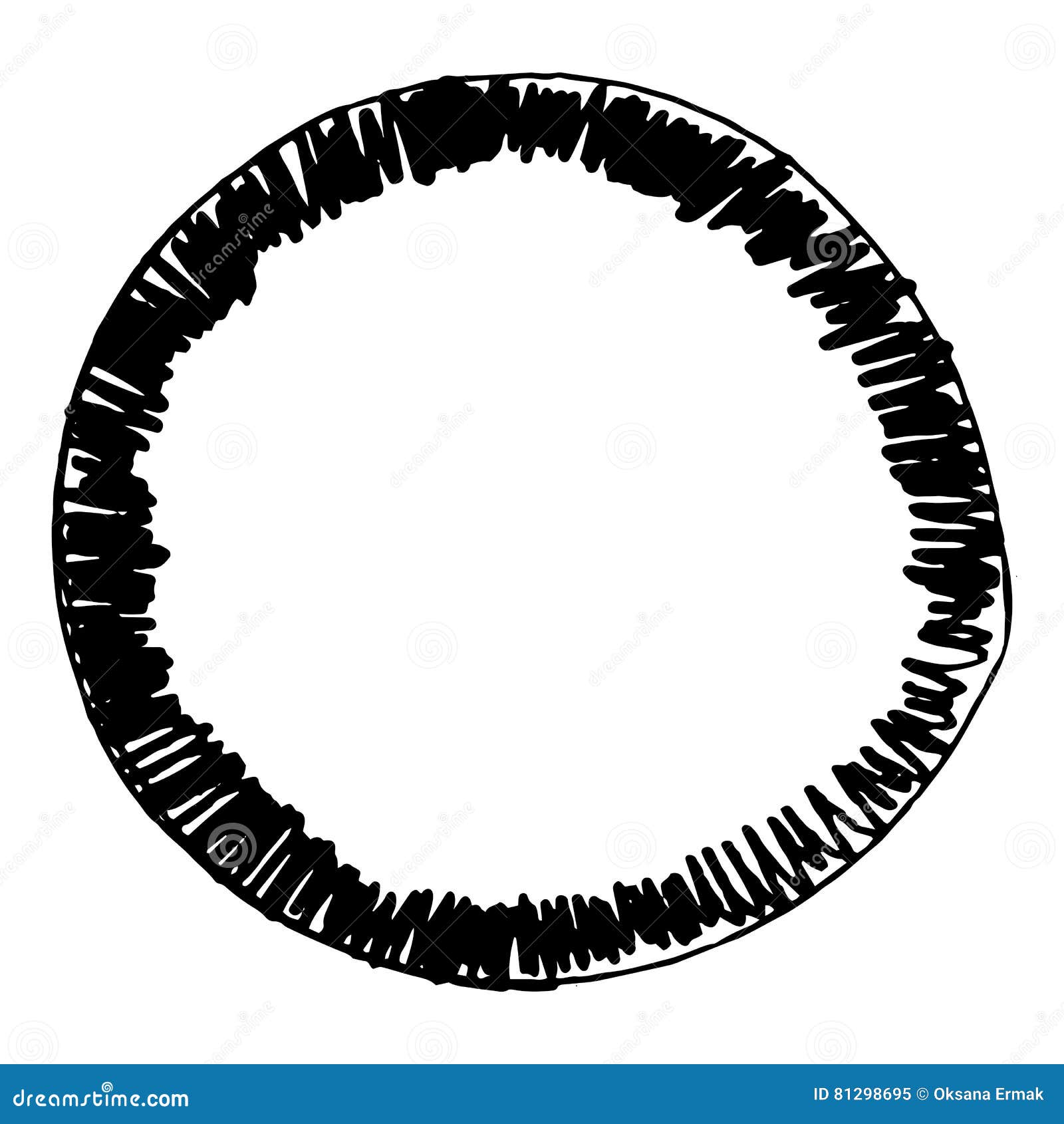 Simple Hand Drawn Doodle Circle Template Stock Vector - Illustration of ...