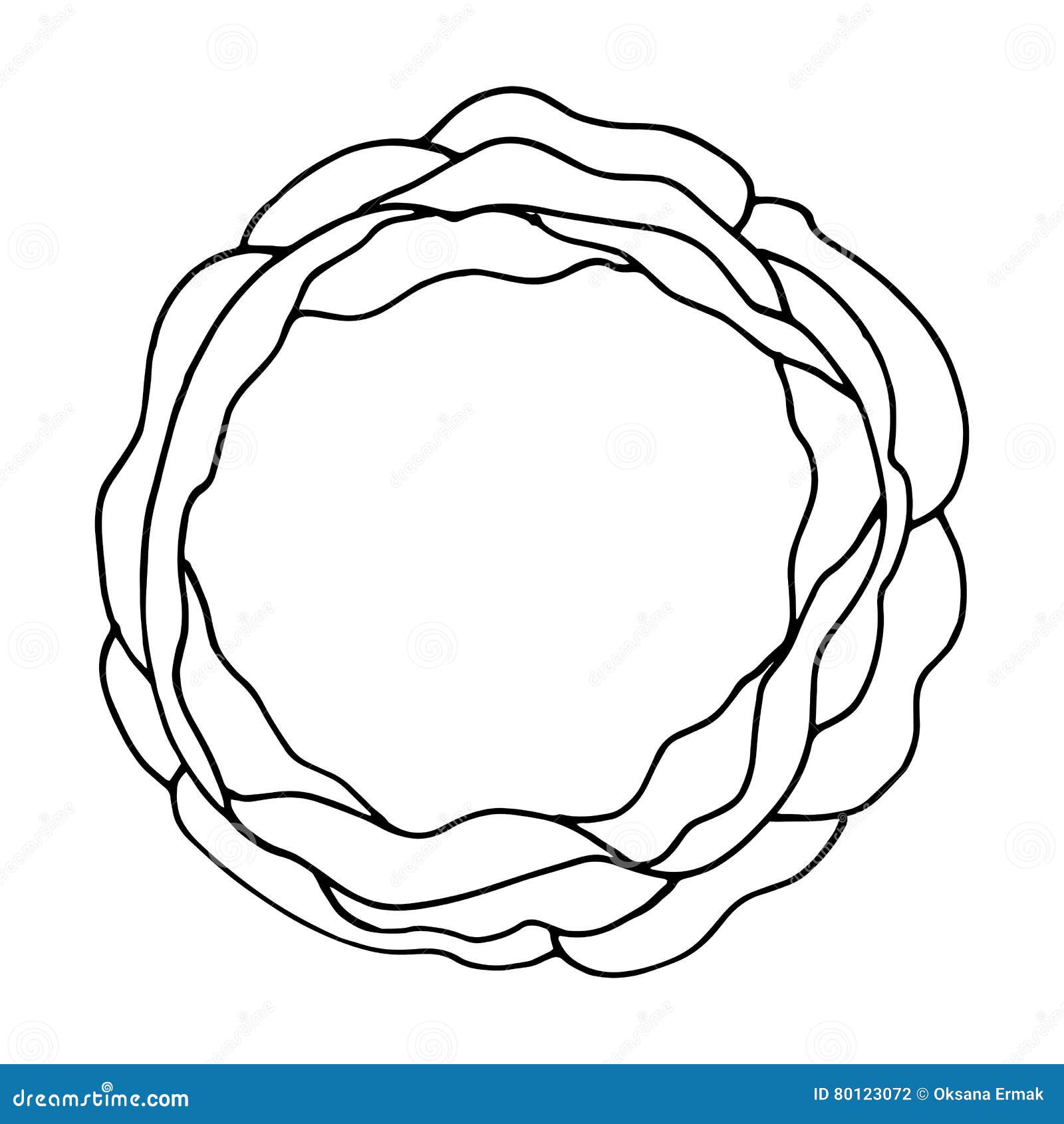 Simple Hand Drawn Doodle Circle Template Stock Vector - Illustration of ...