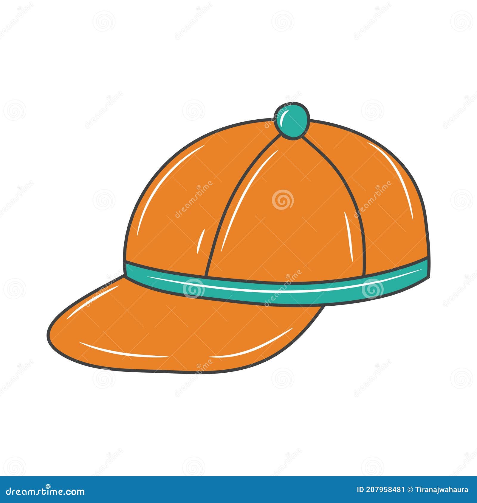 Simple Hand Drawn of Hat Vector Illustration Stock Vector ...