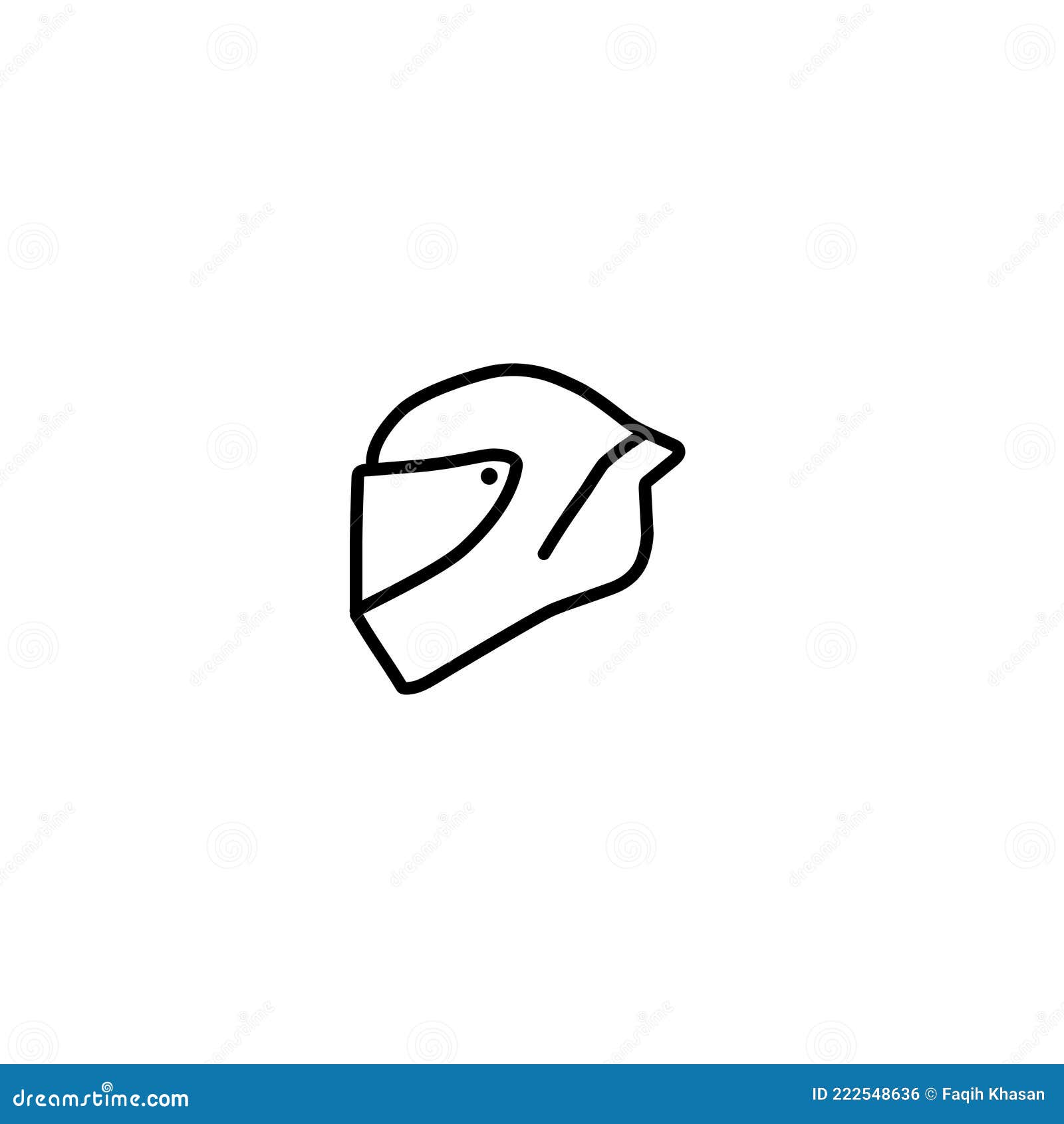 Simple Hand Drawn Helmet Vector Illustration Stock Vector ...