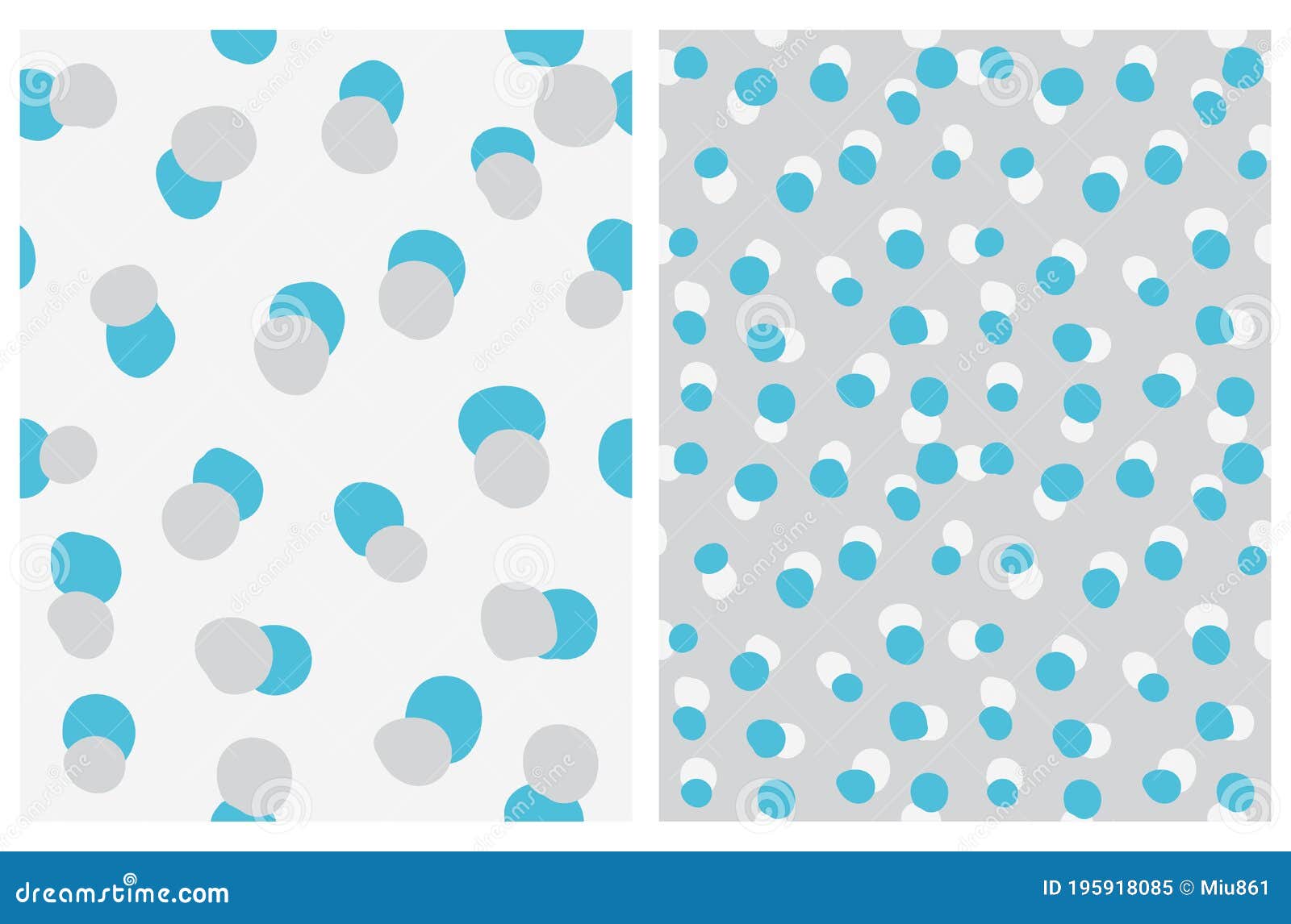 Simple Hand Drawn Irregular Dots Vector Patterns. Stock Vector ...