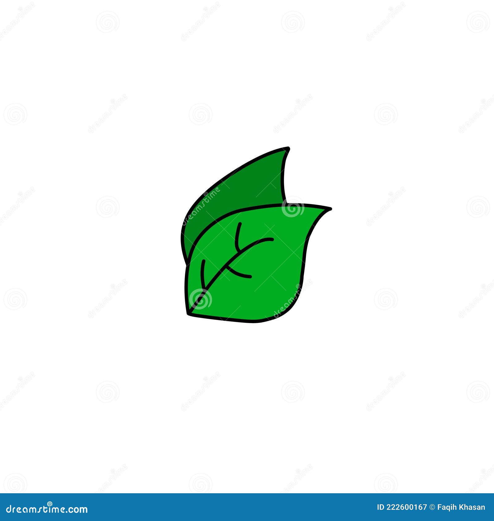 Simple Hand Drawn Leafvector Stock Vector - Illustration of number ...