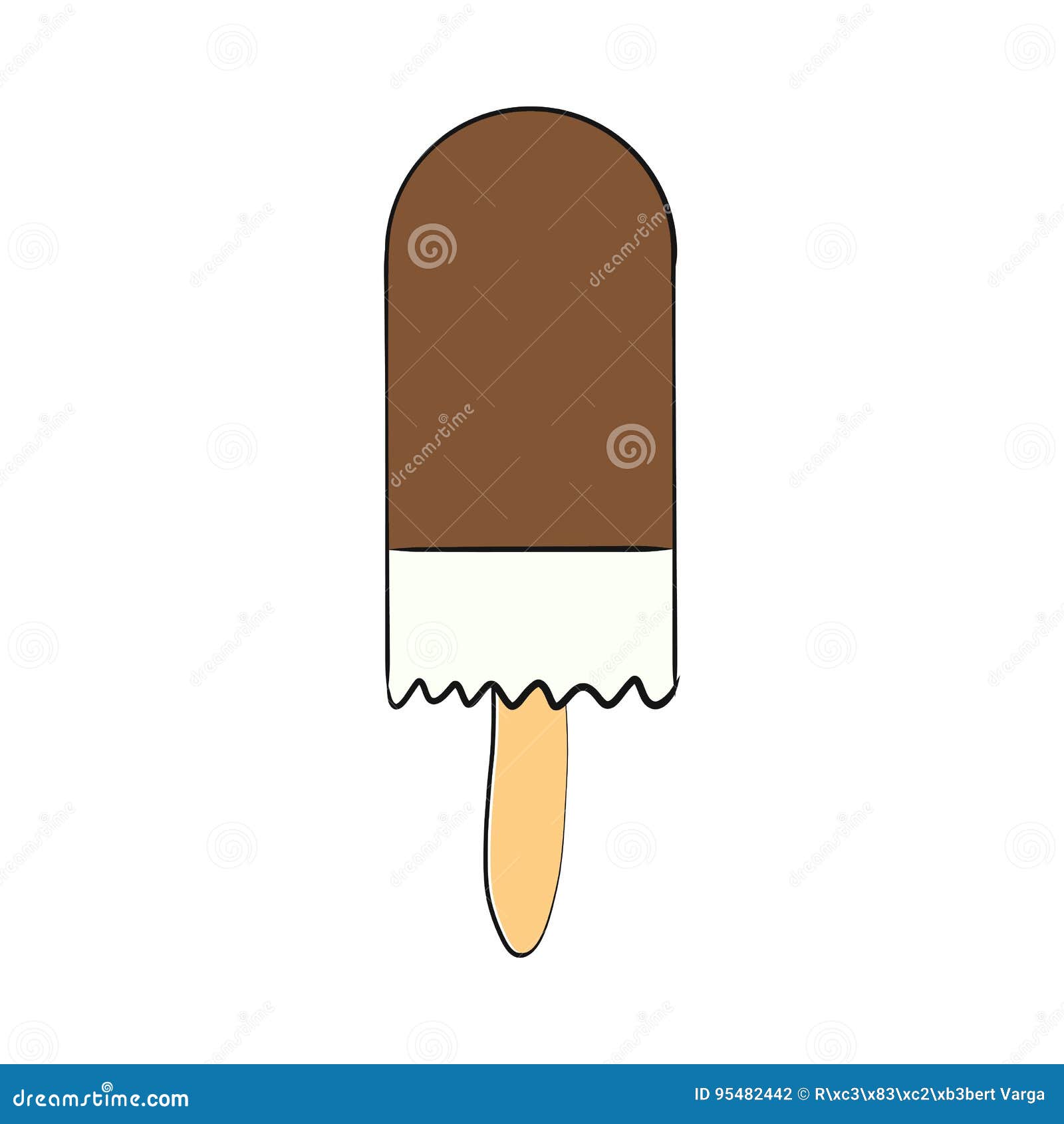 Simple hand drawn popsicle stock vector. Illustration of background ...